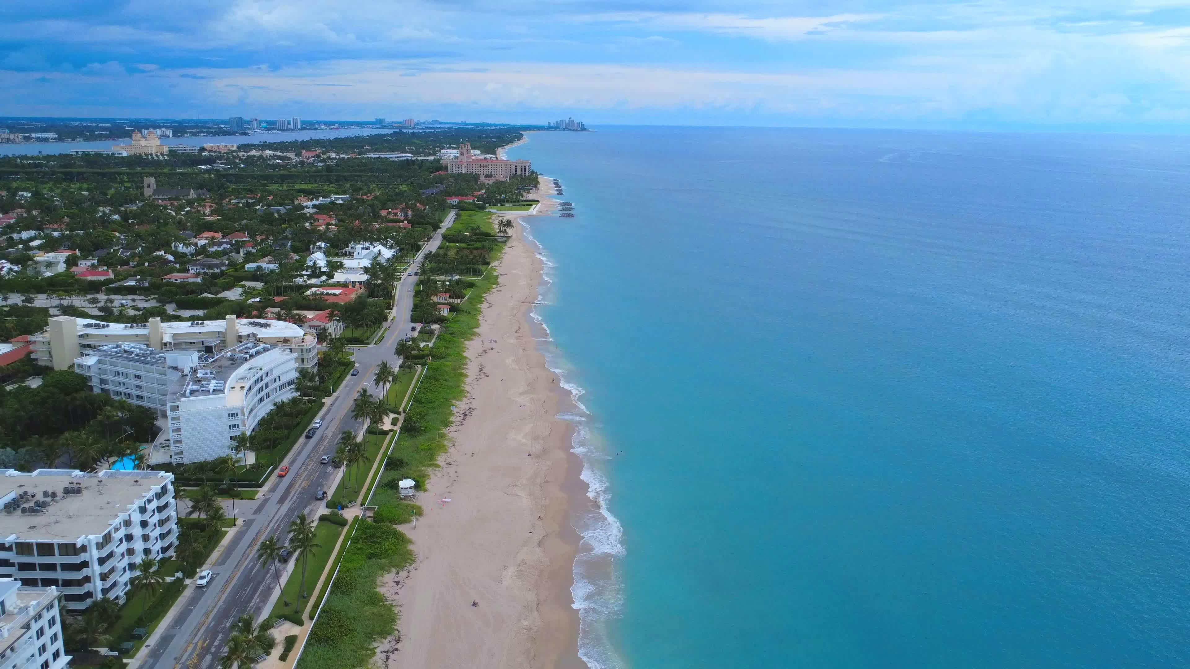 Aerial View of Pristine Florida Beachfront Free Stock Video Footage ...