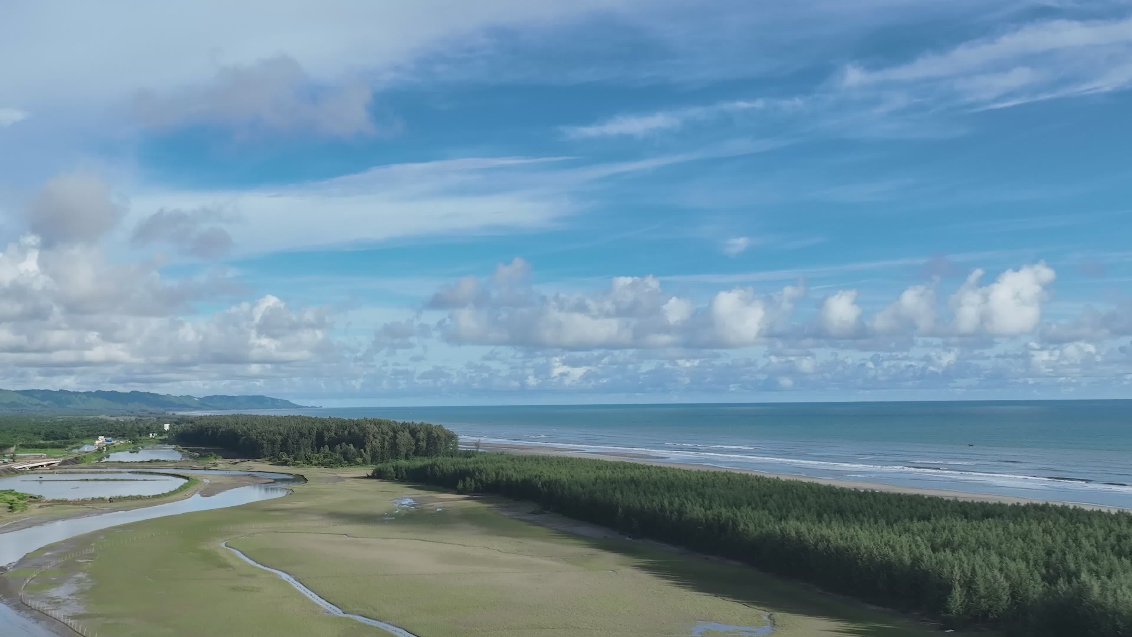 Aerial View of Cox's Bazar Sea Beach Bangladesh Free Stock Video ...