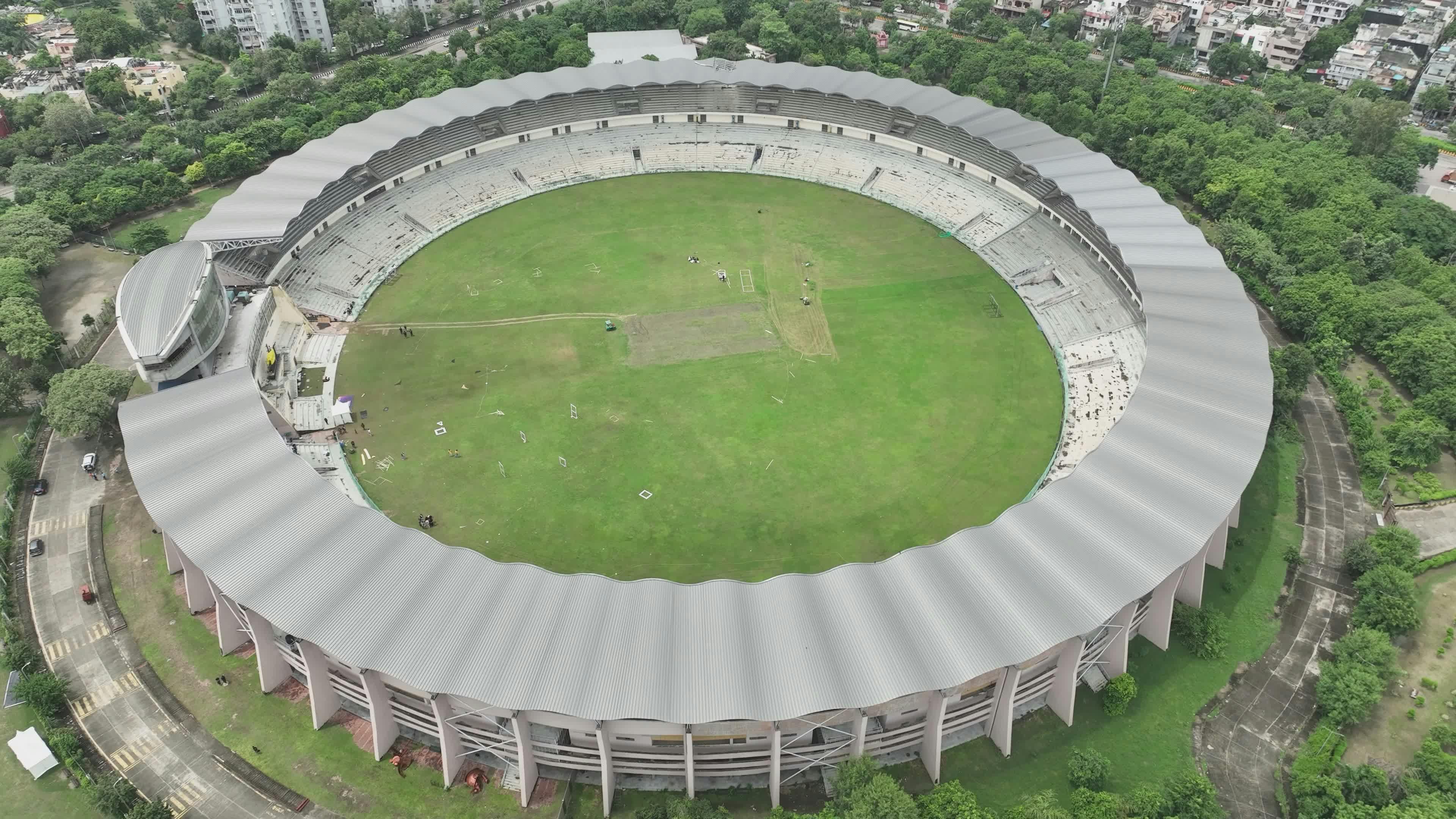 Aerial View of Noida Indoor Stadium Free Stock Video Footage, Royalty ...