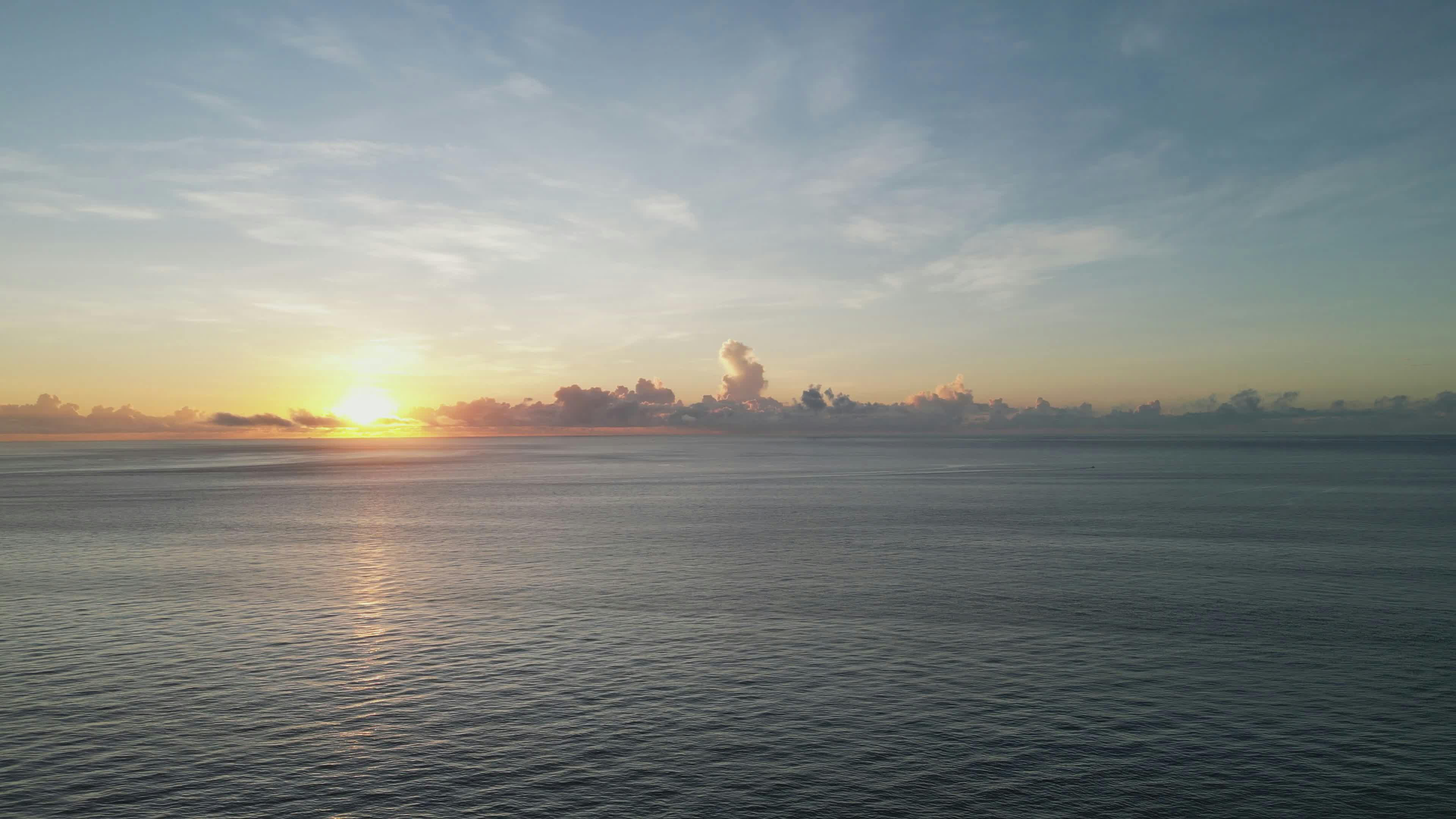 Beautiful Ocean Sunrise with Calm Waters Free Stock Video Footage ...