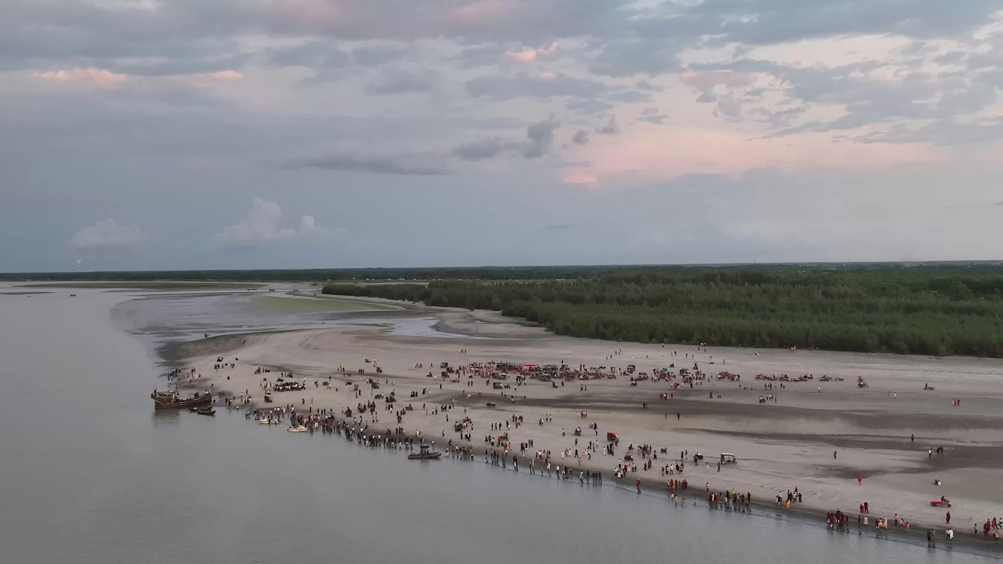 Scenic Sunset at Kuakata Beach in Bangladesh Free Stock Video Footage ...