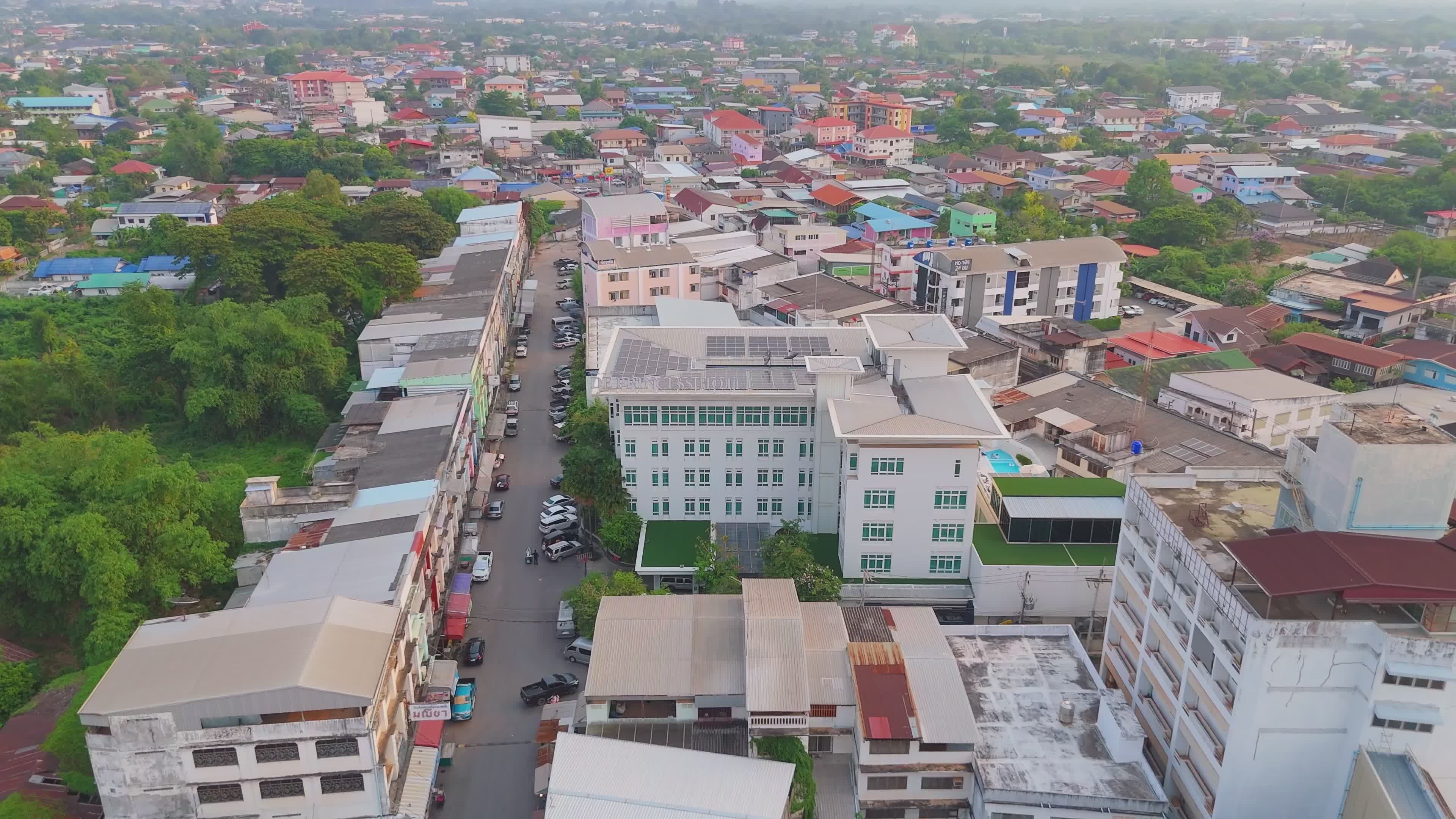 Aerial View of Udon Thani Cityscape, Thailand Free Stock Video Footage ...