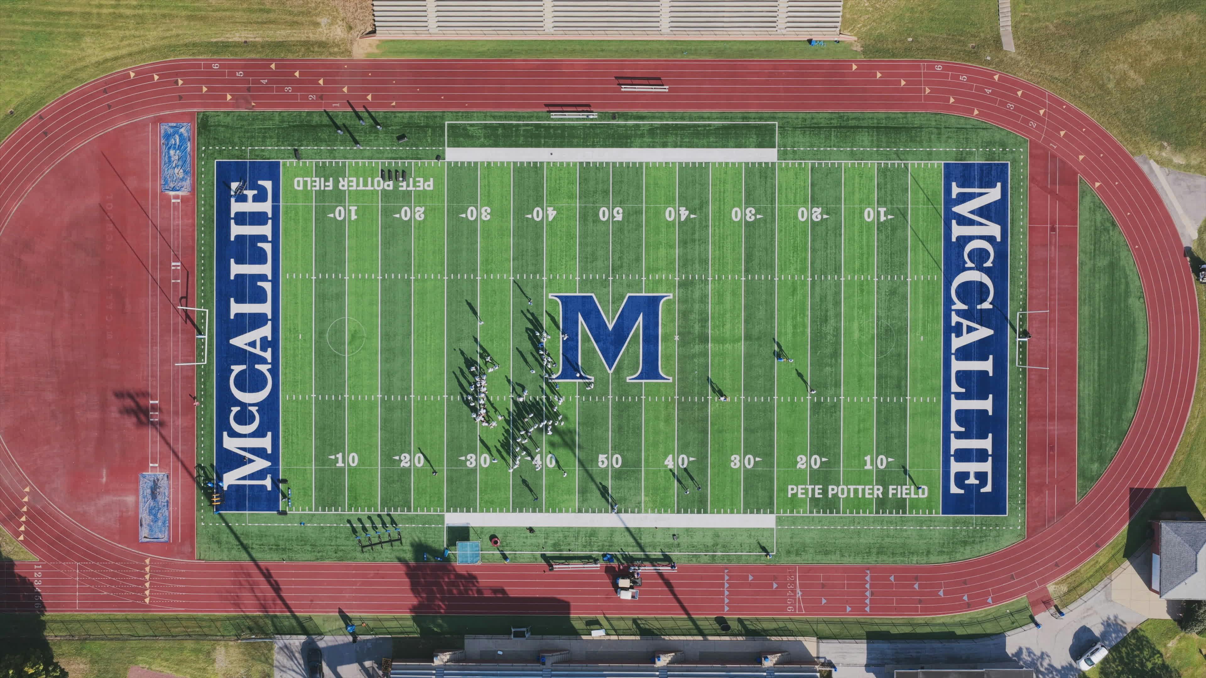 Aerial View of McCallie School Football Field Free Stock Video Footage ...