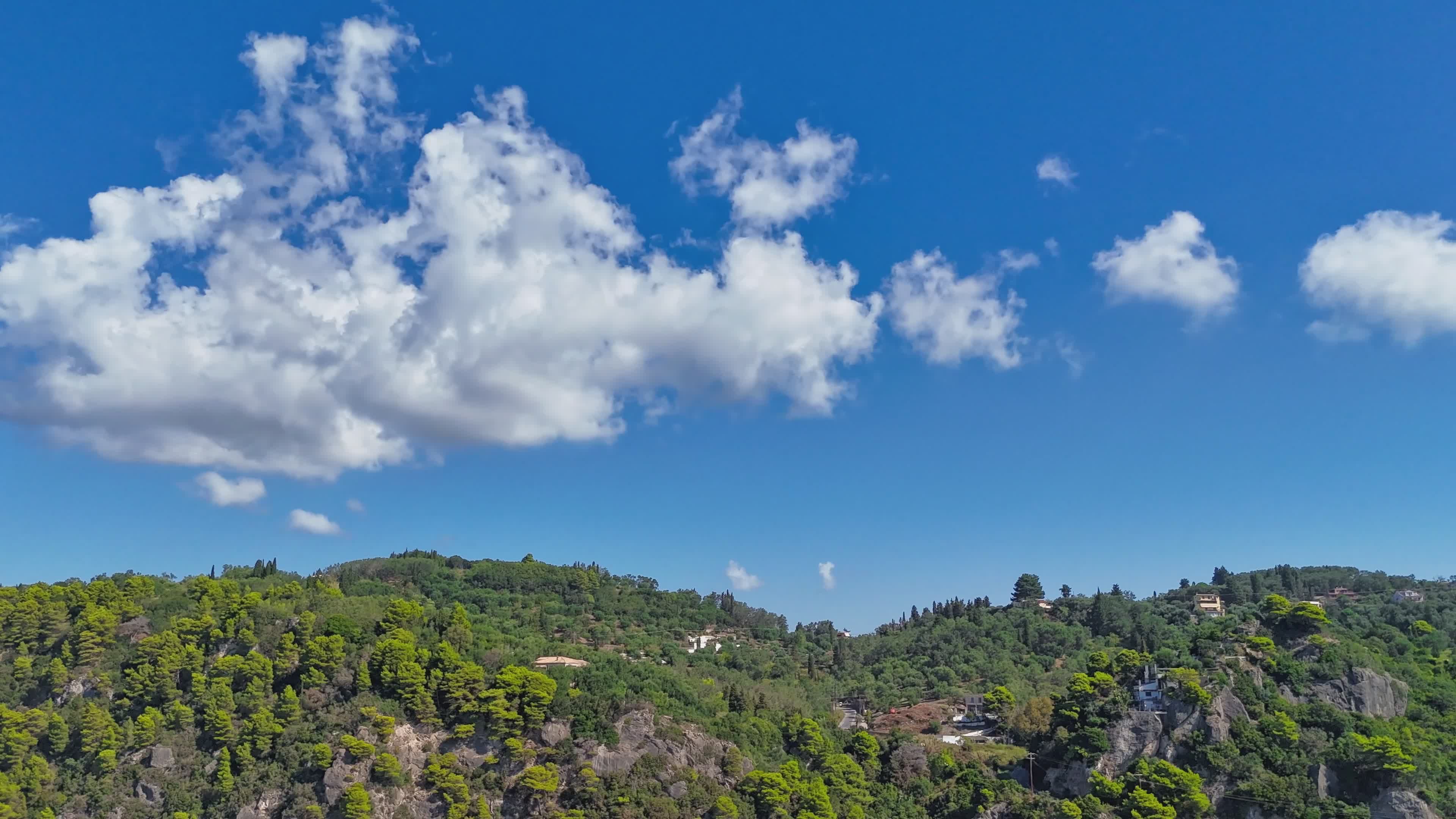 Stunning Aerial View of Greek Hillside Free Stock Video Footage ...