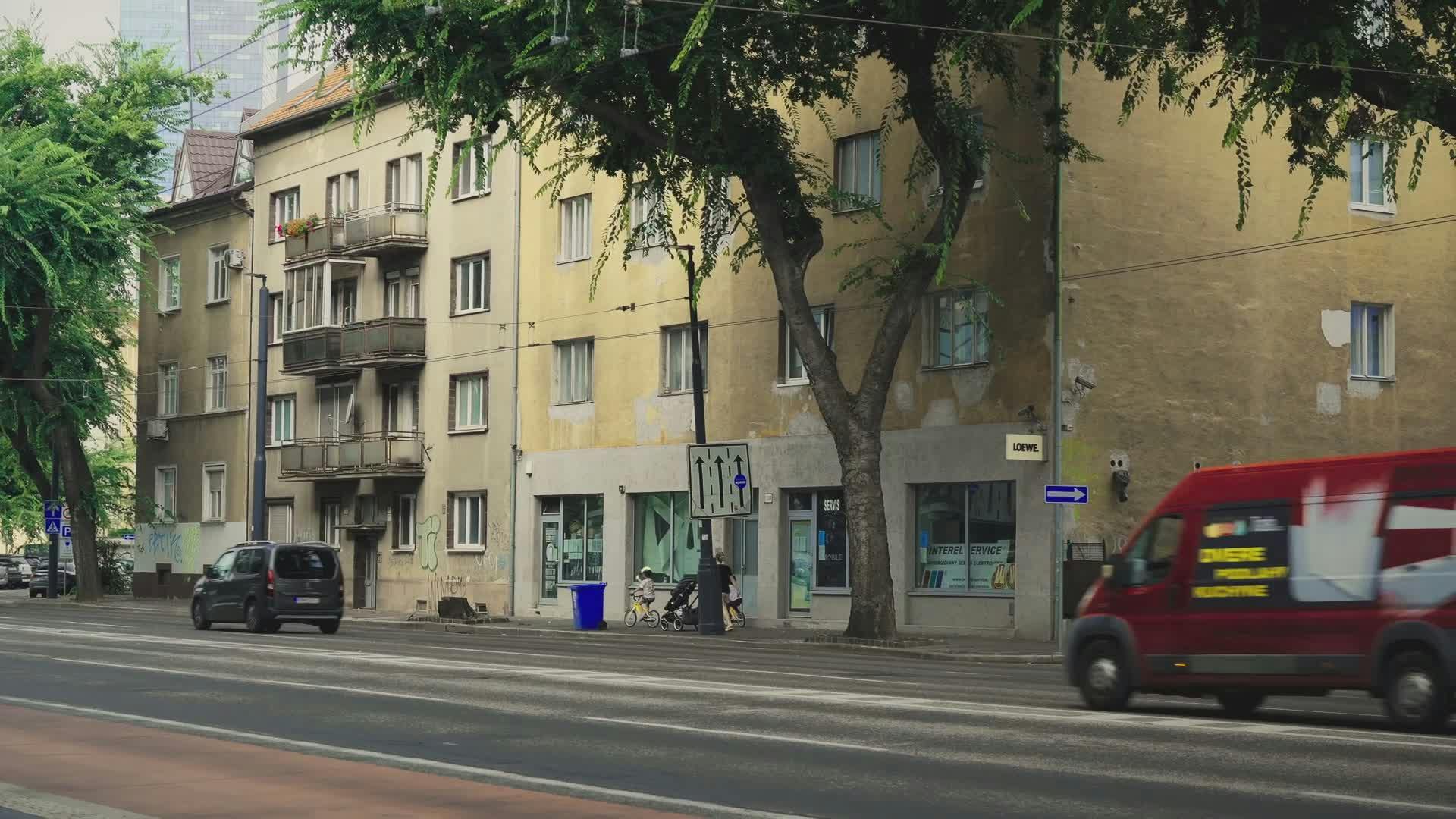 Bratislava City Street with Traffic Motion Free Stock Video Footage ...