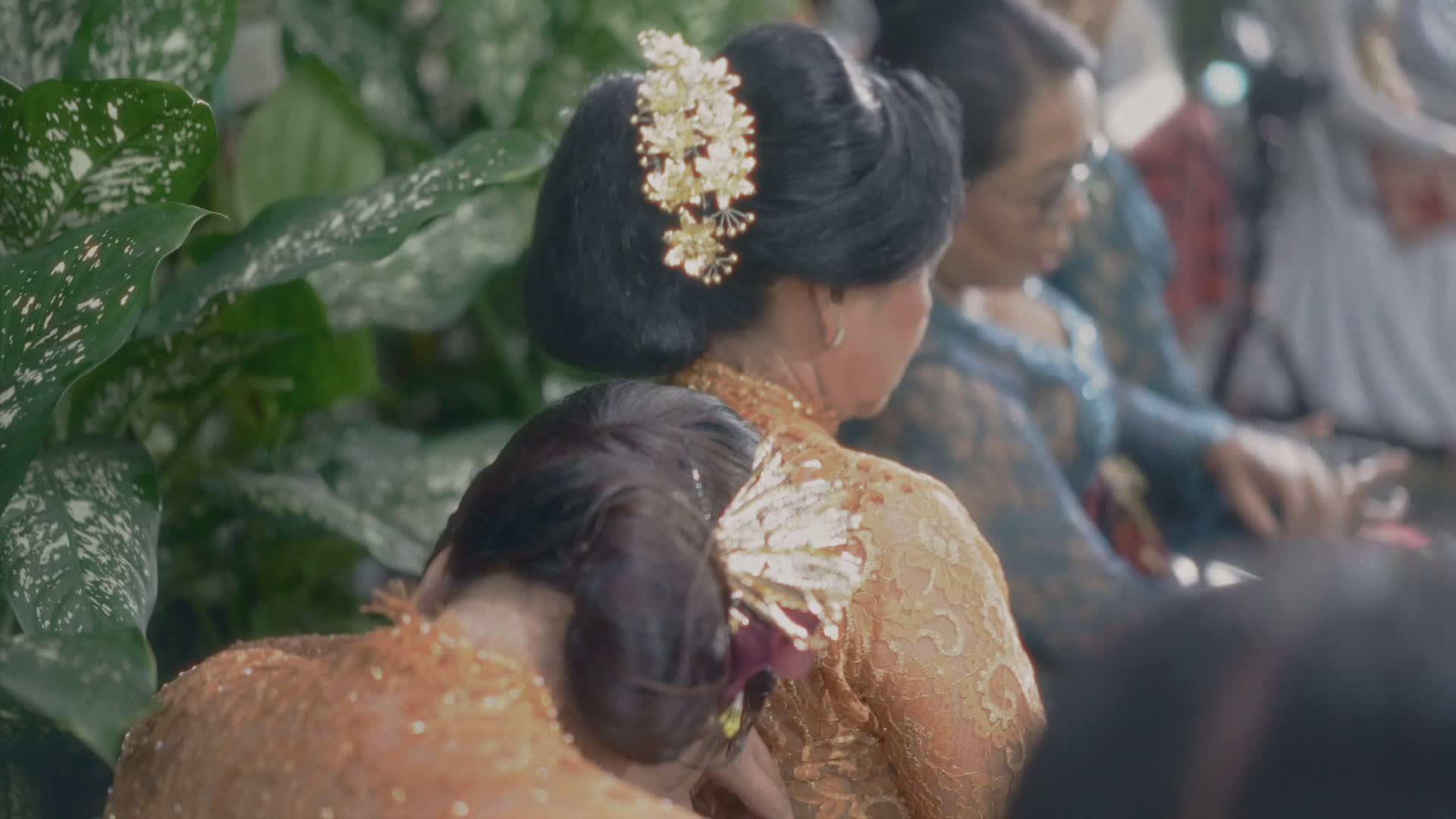 Traditional Indonesian Ceremony with Elegant Attire Free Stock Video ...