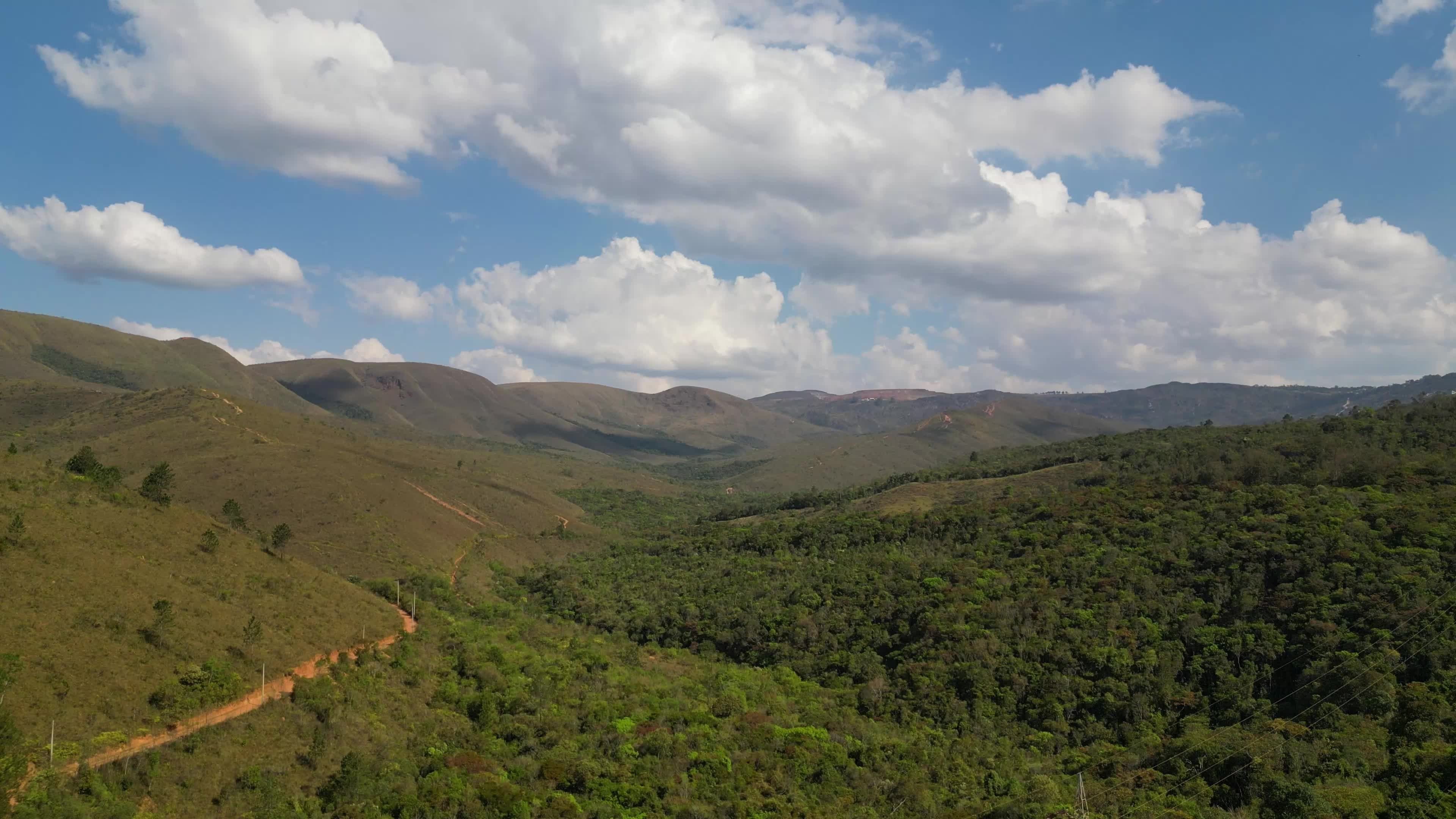 Aerial View of Majestic Brazilian Forest Landscape Free Stock Video ...