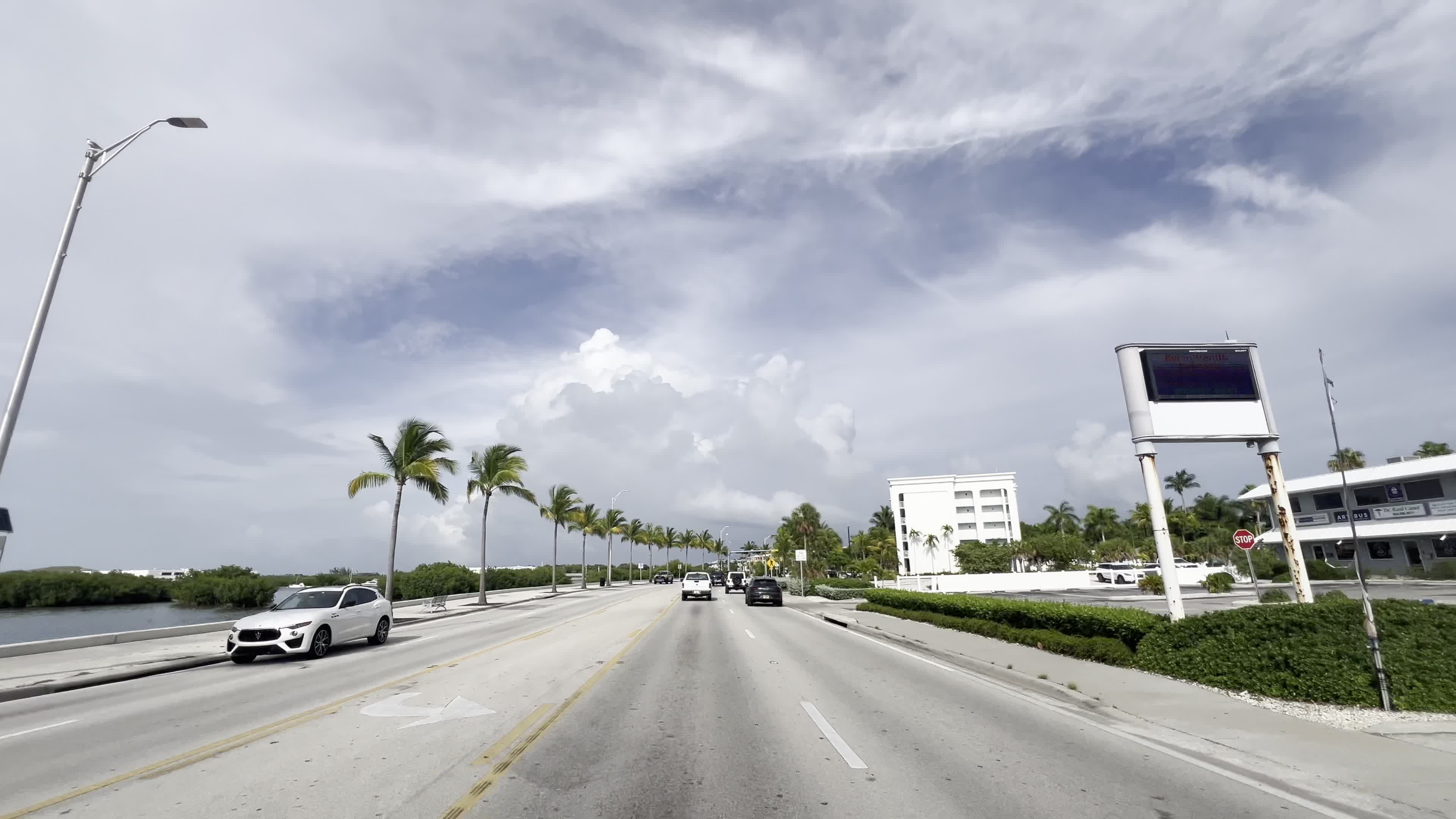 Sunny Drive Through Key West Scenic Route Free Stock Video Footage ...