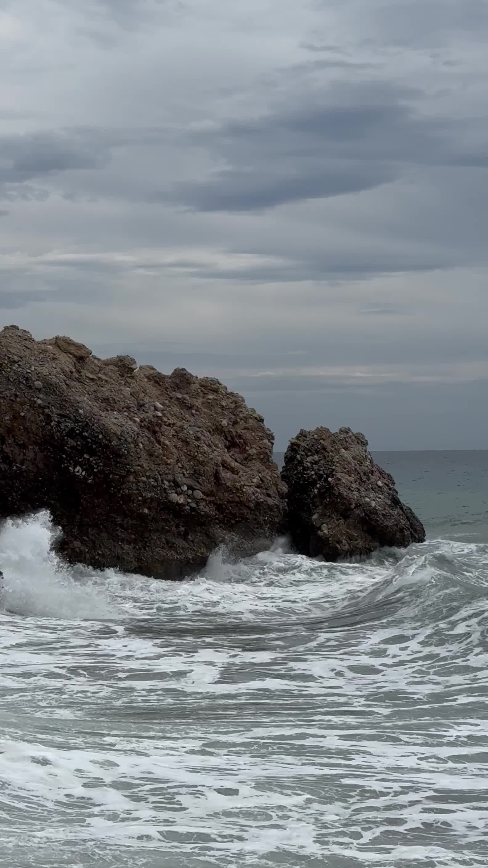Dramatic Waves Crashing on Rocky Mediterranean Coast Free Stock Video ...
