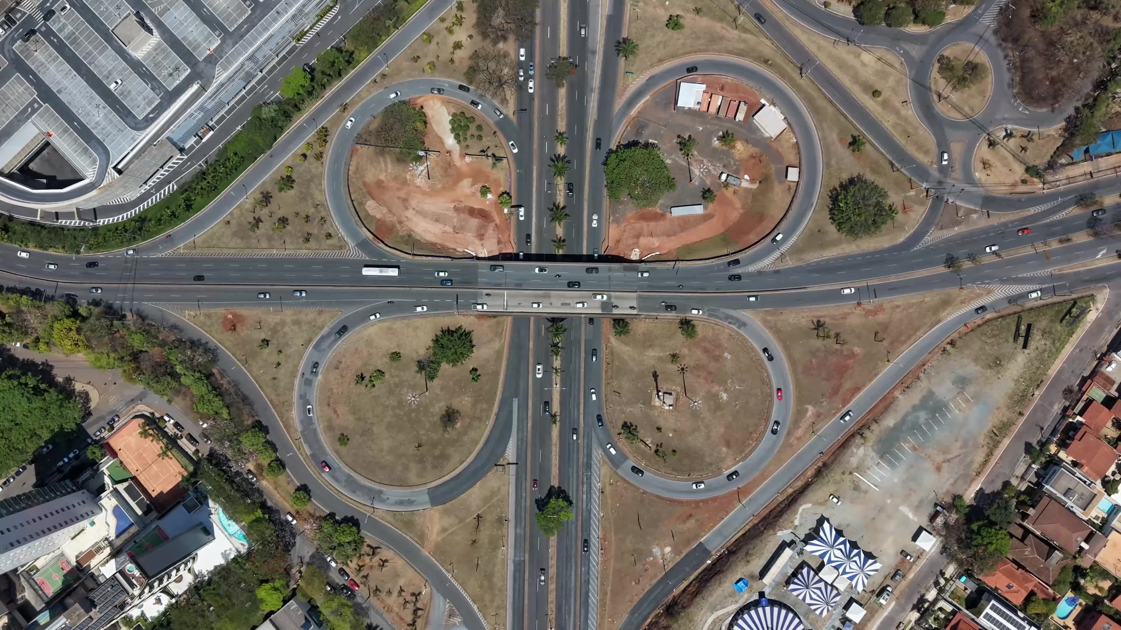 Aerial View of Intersection in Belo Horizonte Free Stock Video Footage ...