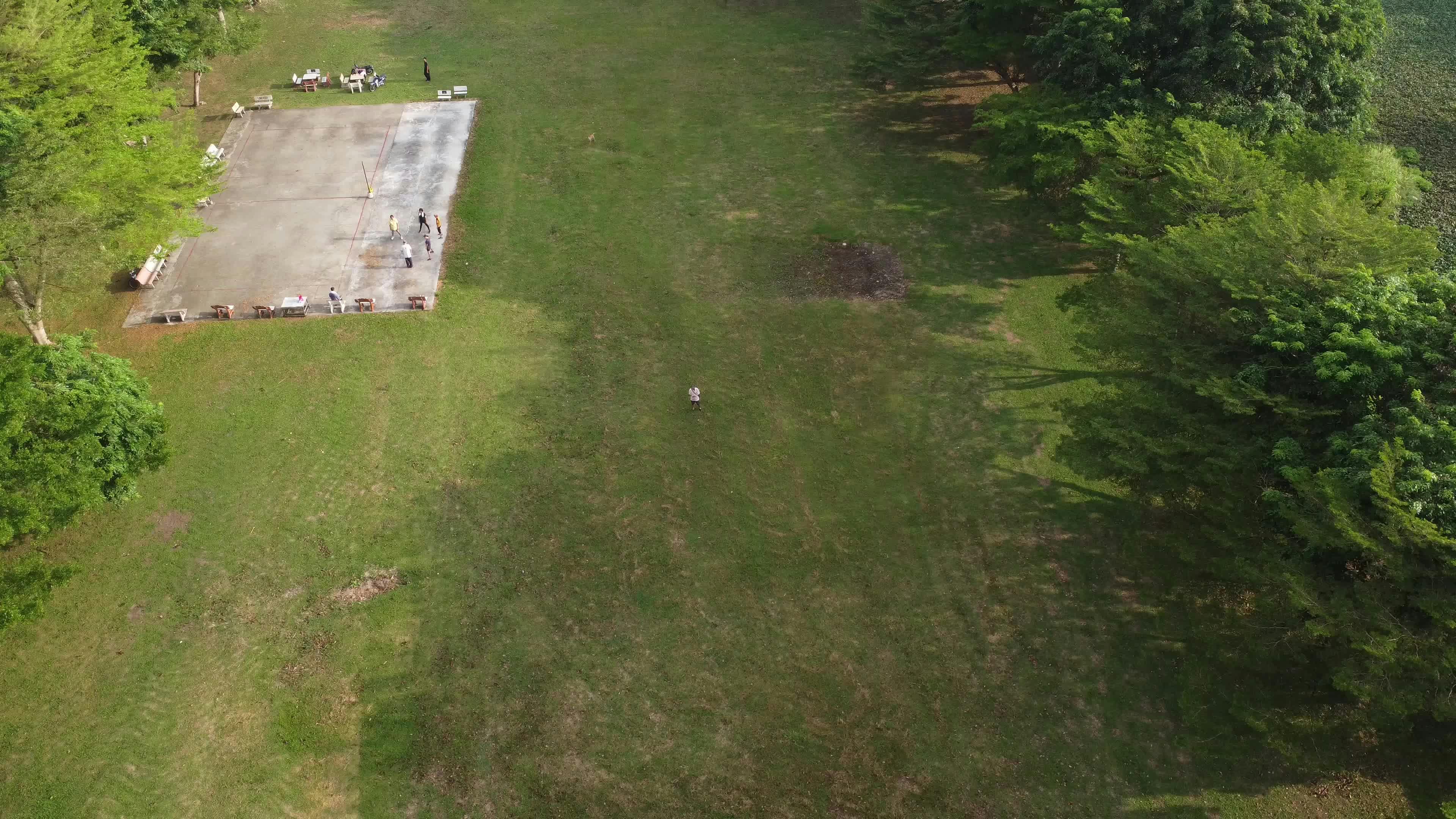 Aerial View of Residential Park with Green Field Free Stock Video ...
