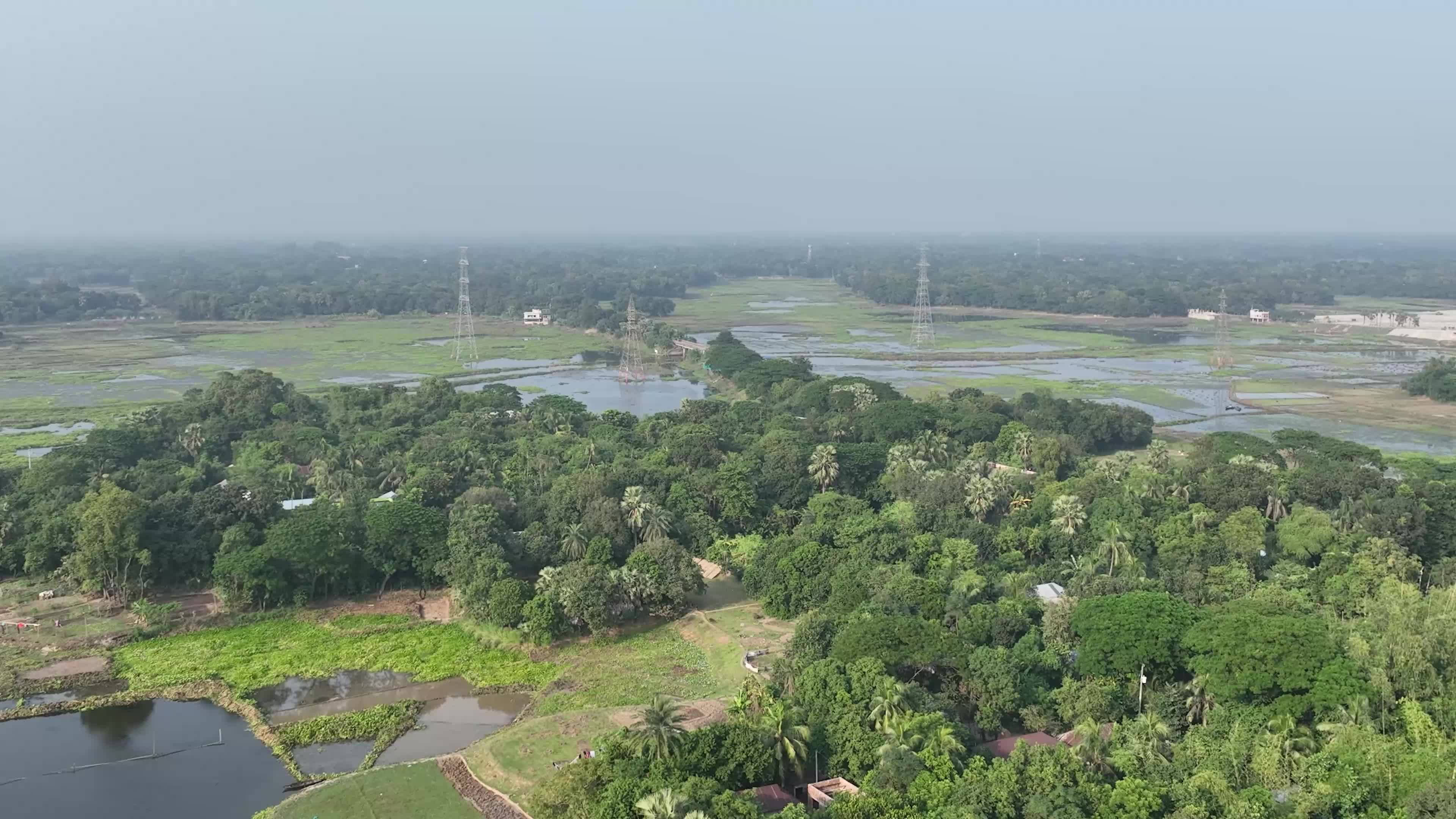 Vista Aérea Da Exuberante Vegetação De Gazipur · Vídeo profissional ...