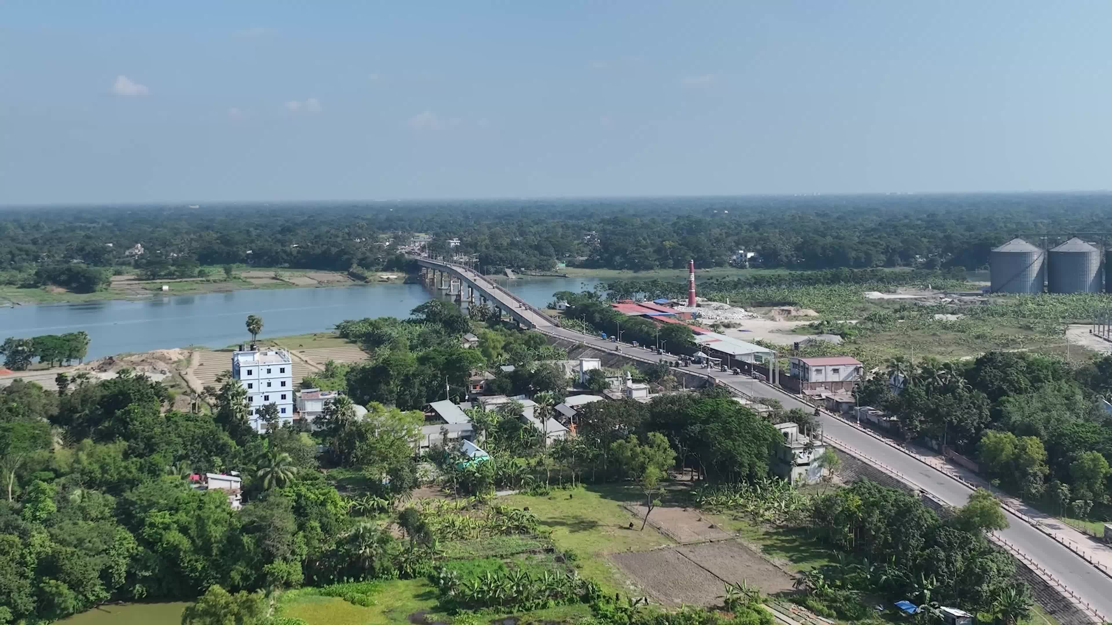 Scenic Aerial View of Gazipur Bridge Free Stock Video Footage, Royalty ...