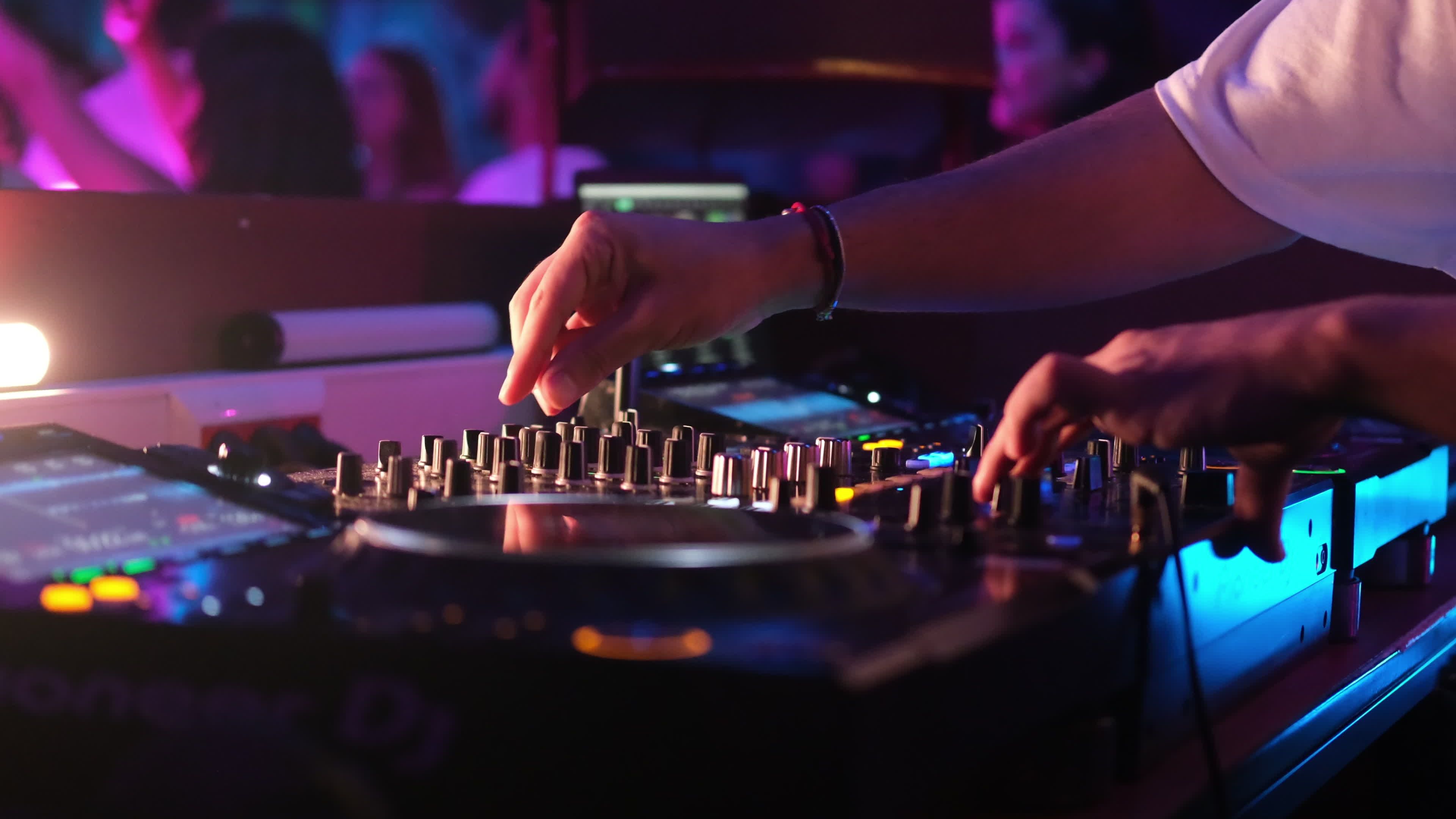 Dynamic DJ Performance at Nightclub Free Stock Video Footage, Royalty ...