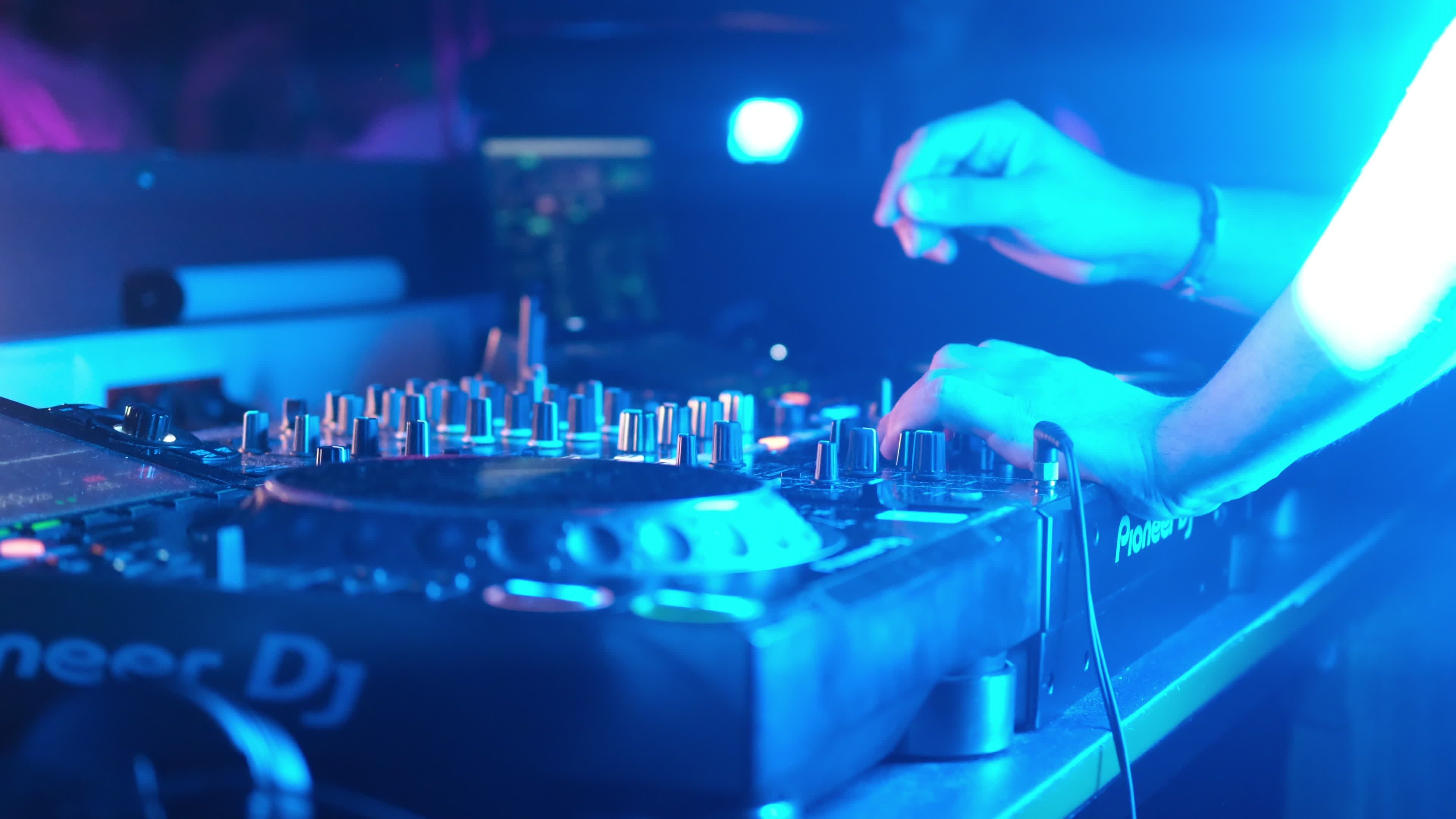 Dynamic DJ Performance at Nightclub Free Stock Video Footage, Royalty ...