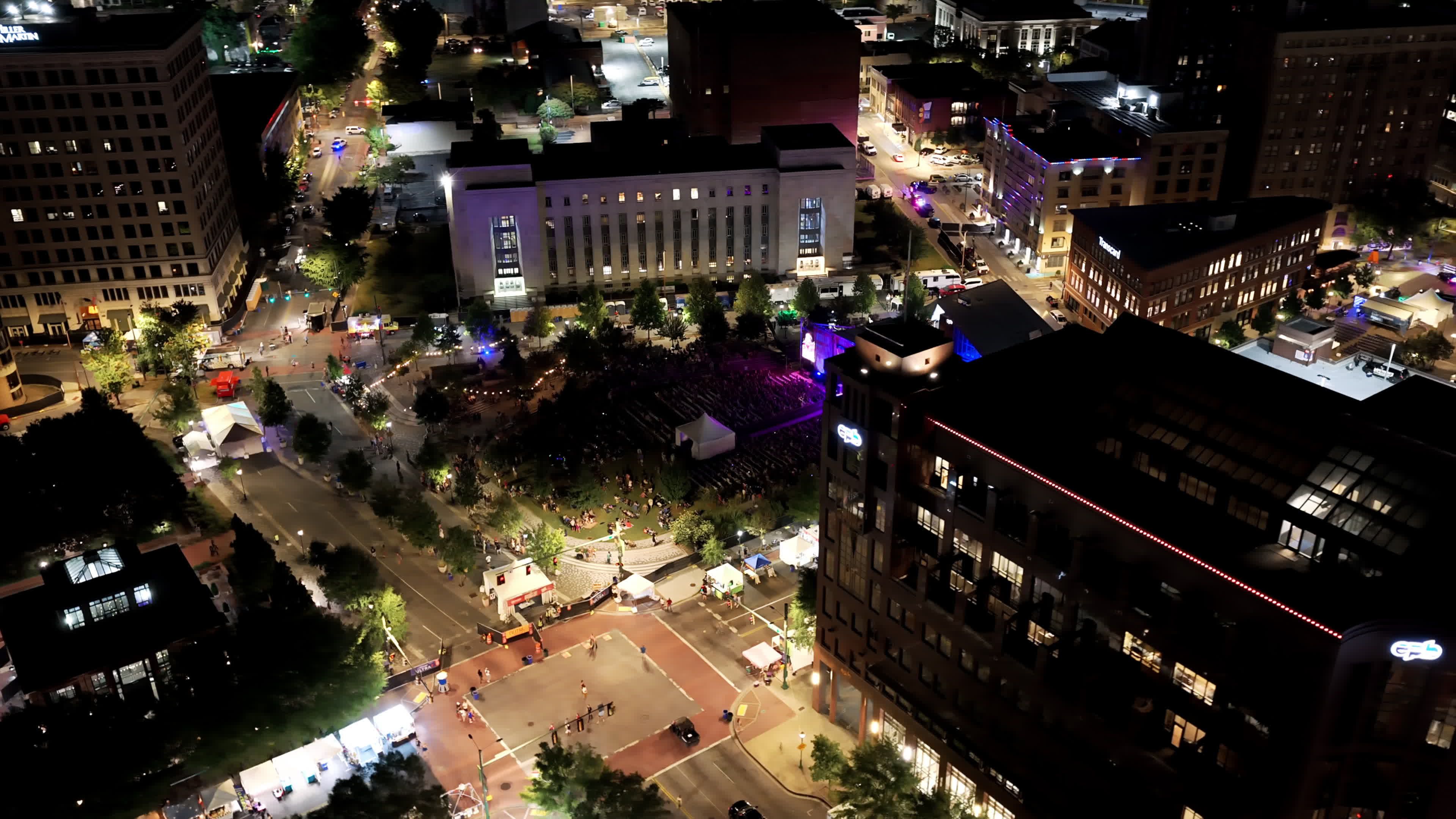 Vibrant Nightlife in Downtown Cityscape Free Stock Video Footage ...