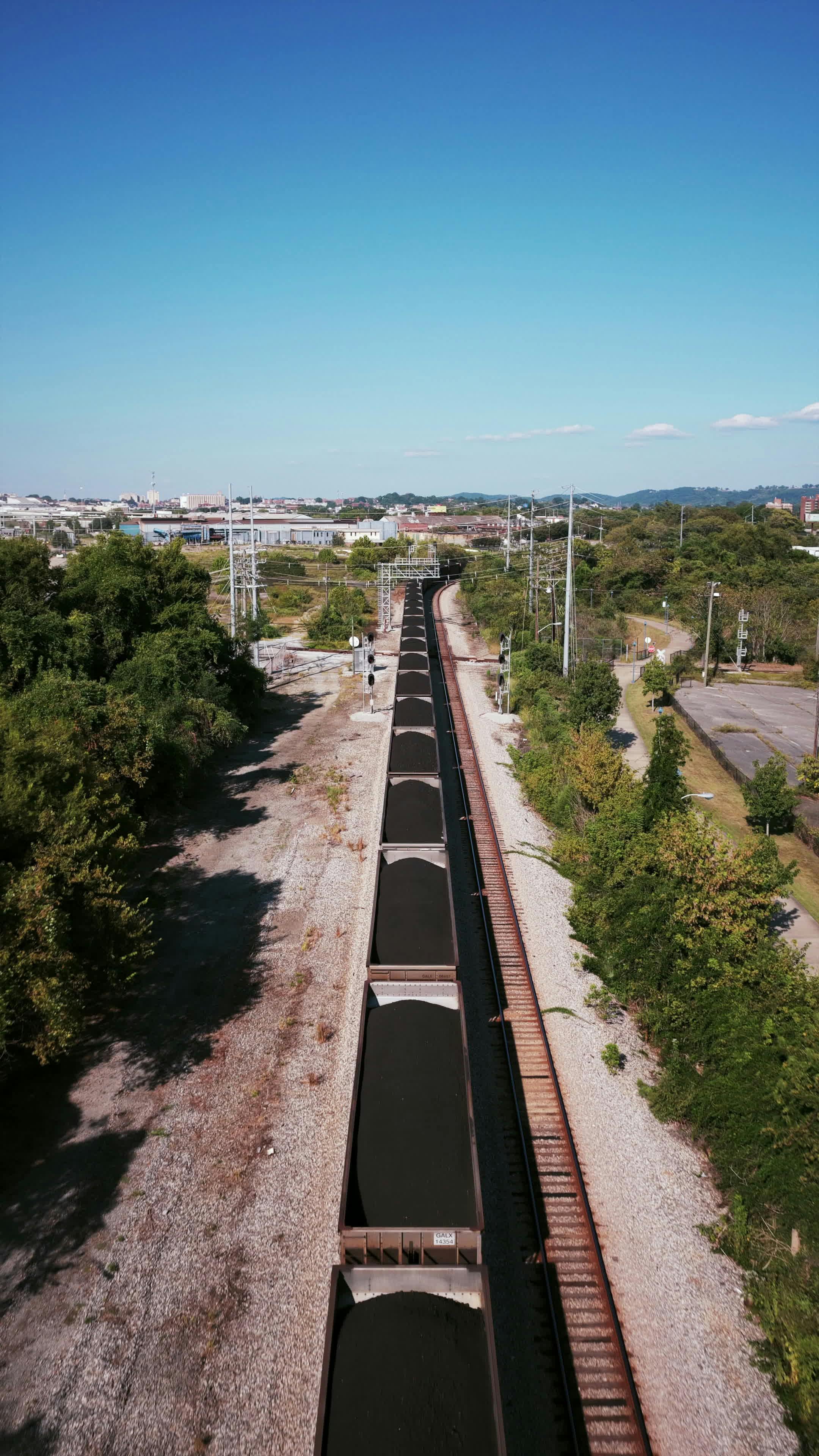 Aerial View of Train Tracks in Chattanooga Free Stock Video Footage ...