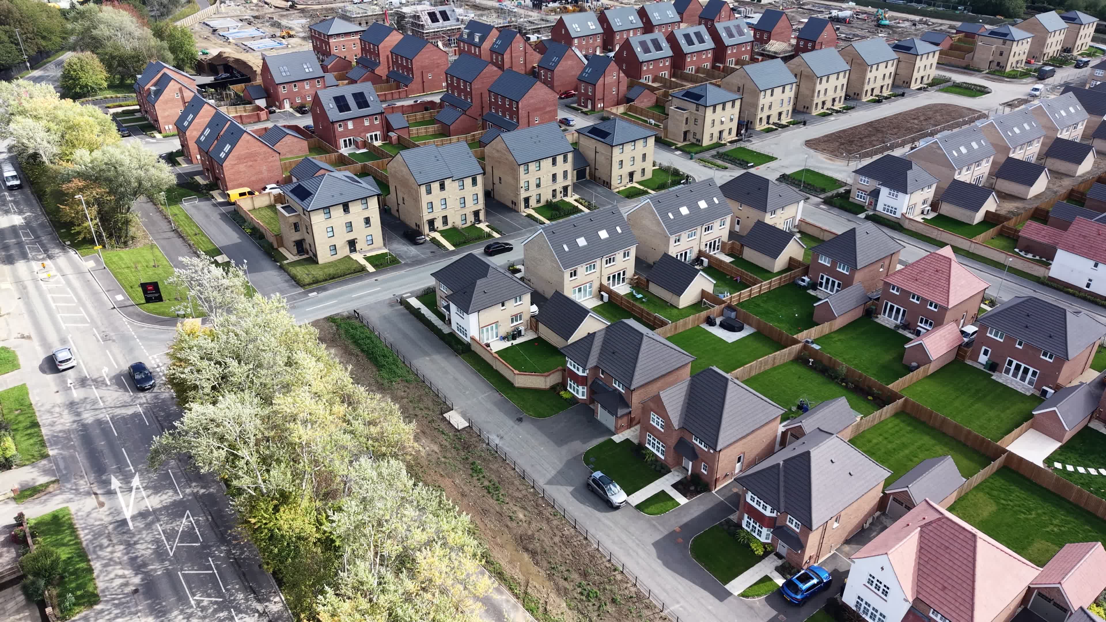 Aerial View of Suburban Housing Development Free Stock Video Footage ...
