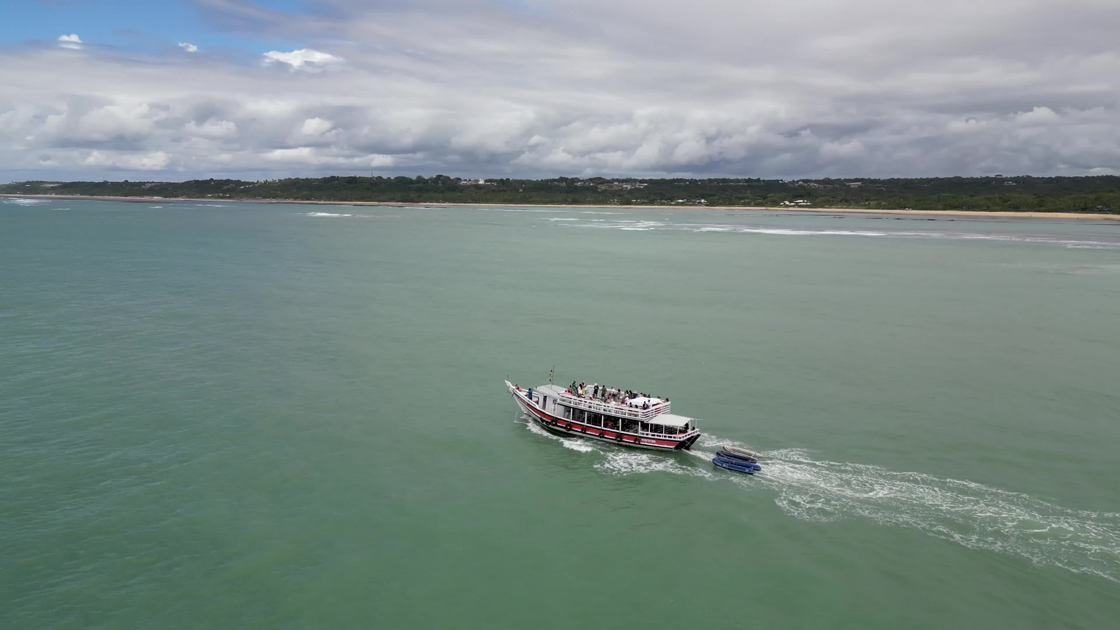 Scenic Boat Journey along Bahia Coastline Free Stock Video Footage ...