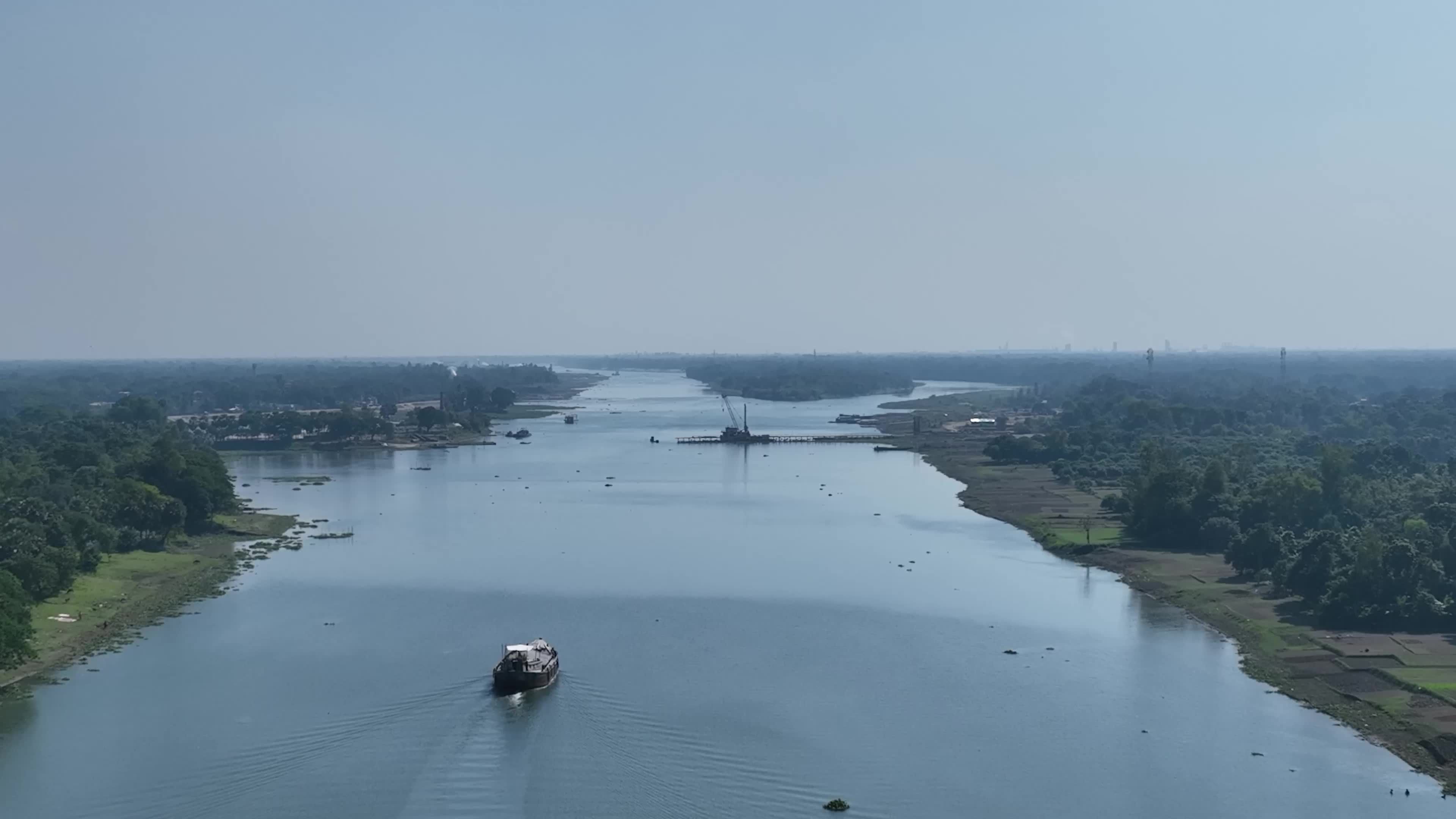 Scenic Aerial View of Gazipur River Free Stock Video Footage, Royalty ...