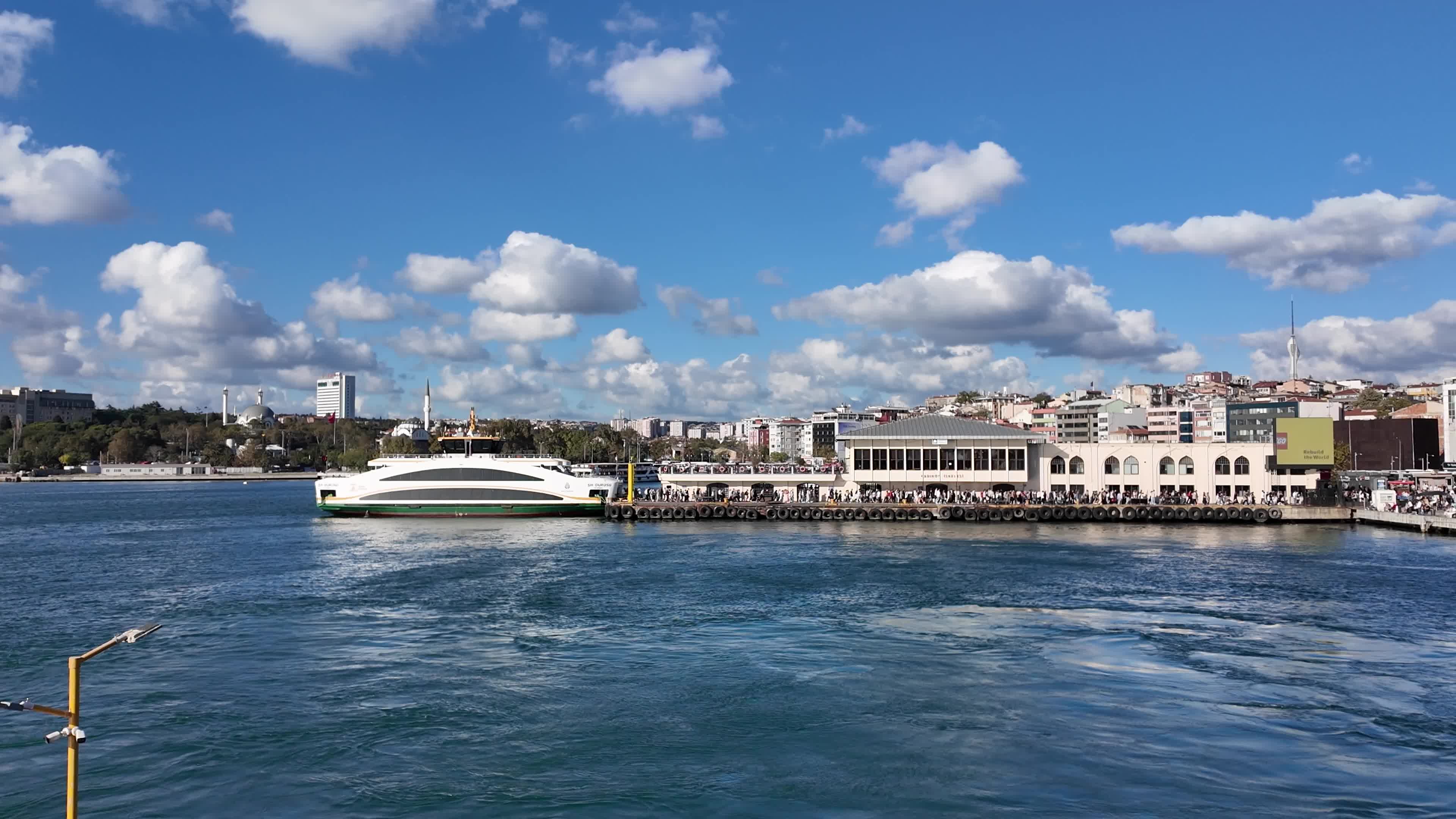 Scenic View of Istanbul Bosphorus Waterfront Free Stock Video Footage ...