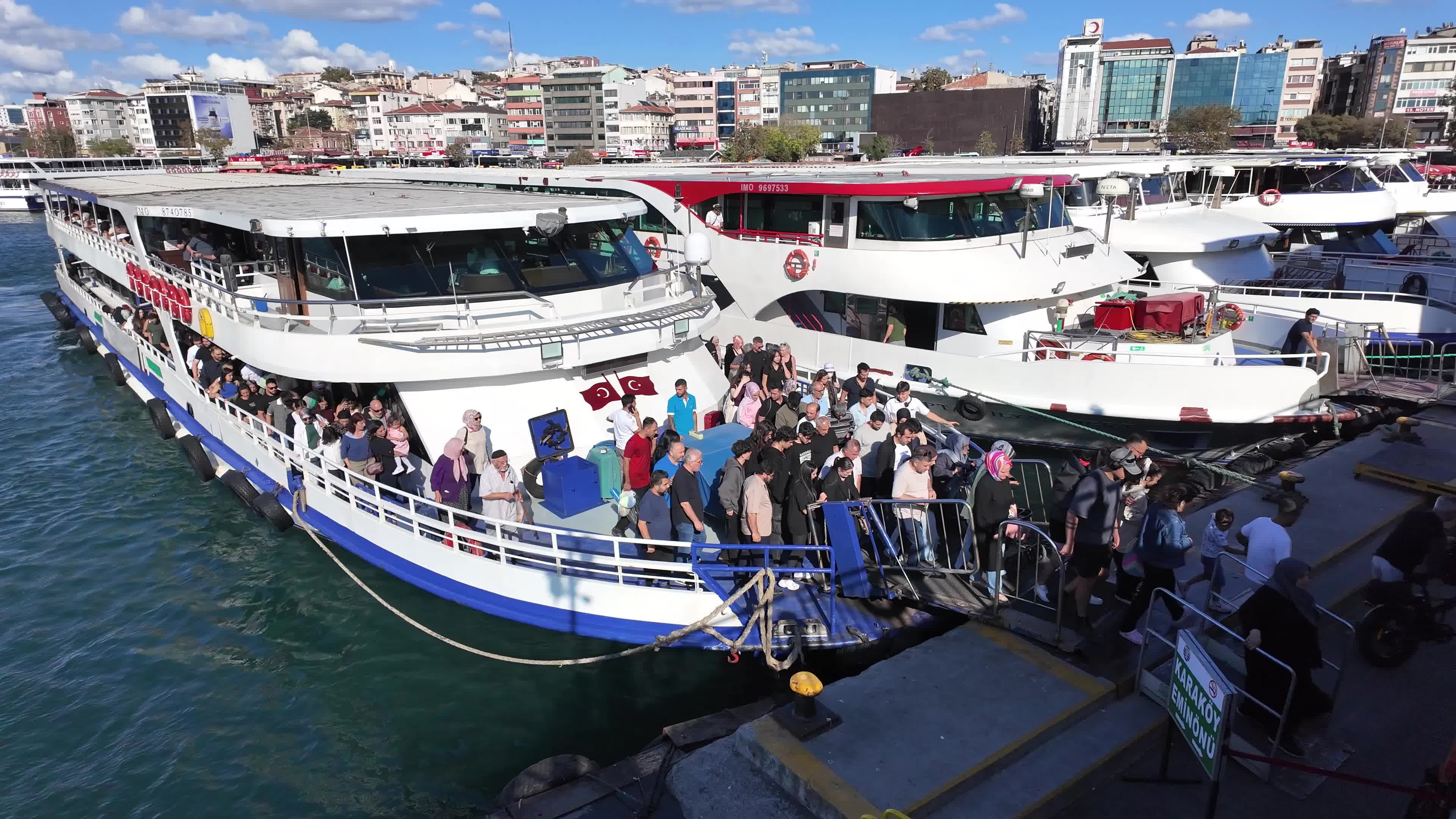 Busy Ferry Dock at Istanbul's Waterfront Free Stock Video Footage ...