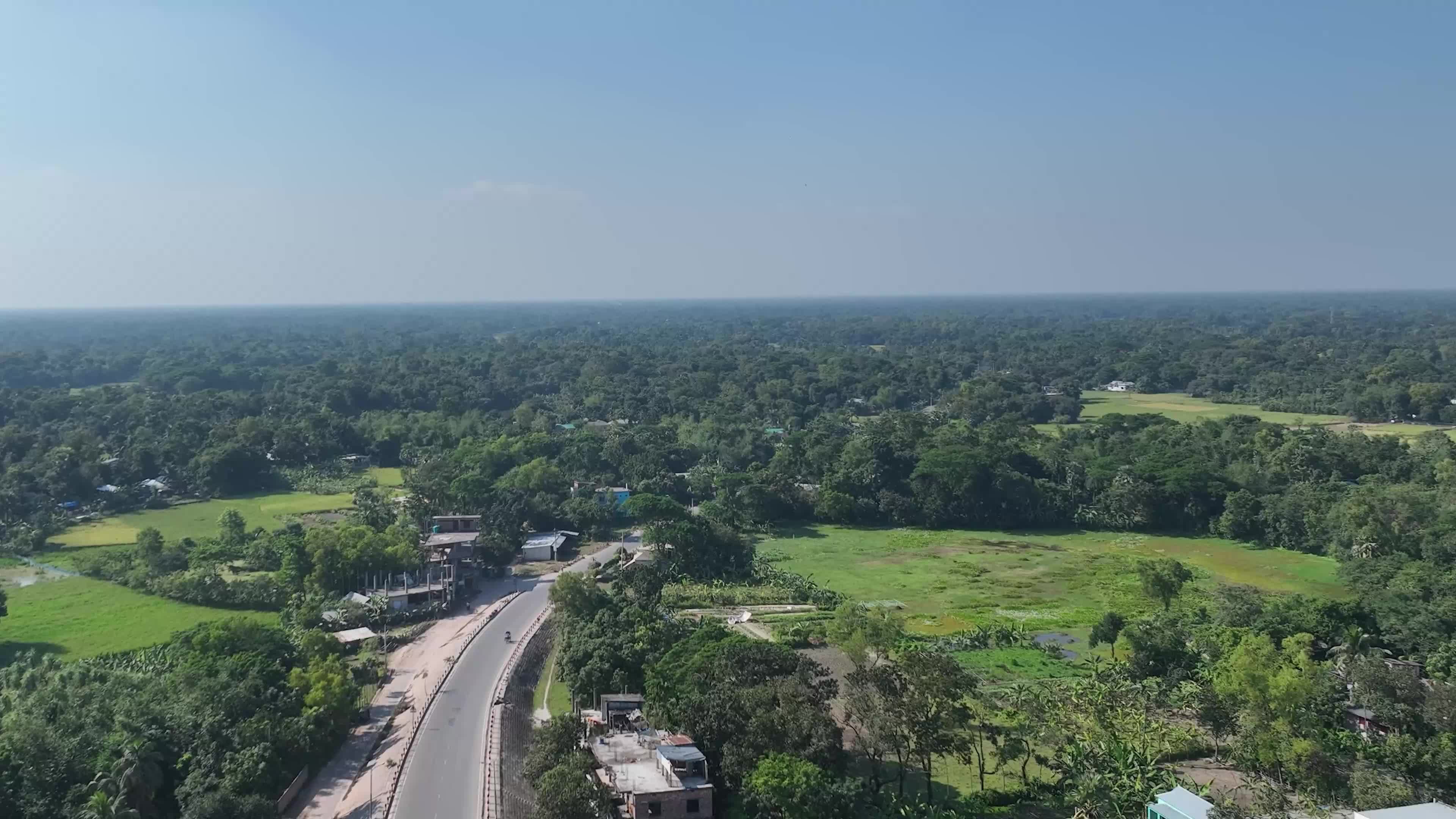 Beautiful Aerial View of Bangladeshi Countryside Free Stock Video ...