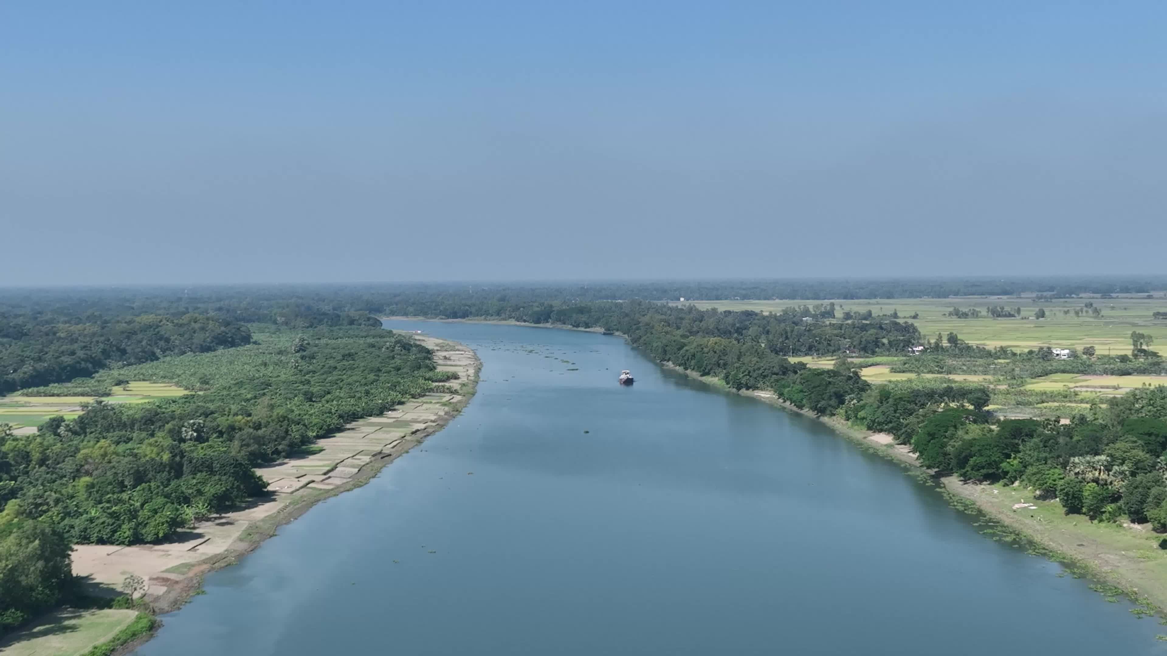 Scenic Aerial View of Bangladesh River and Landscape Free Stock Video ...