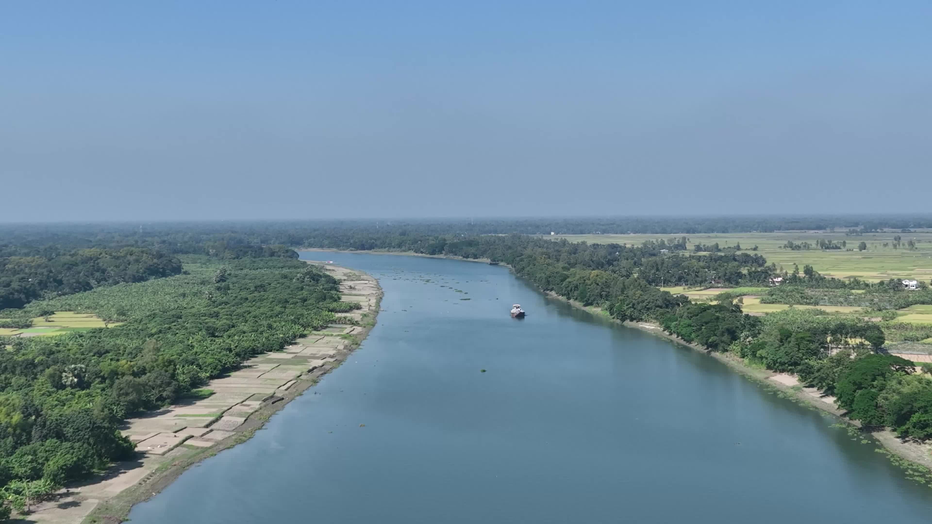 Serena Vista Aérea Del Río Balu De Bangladesh · Vídeo de stock gratuito