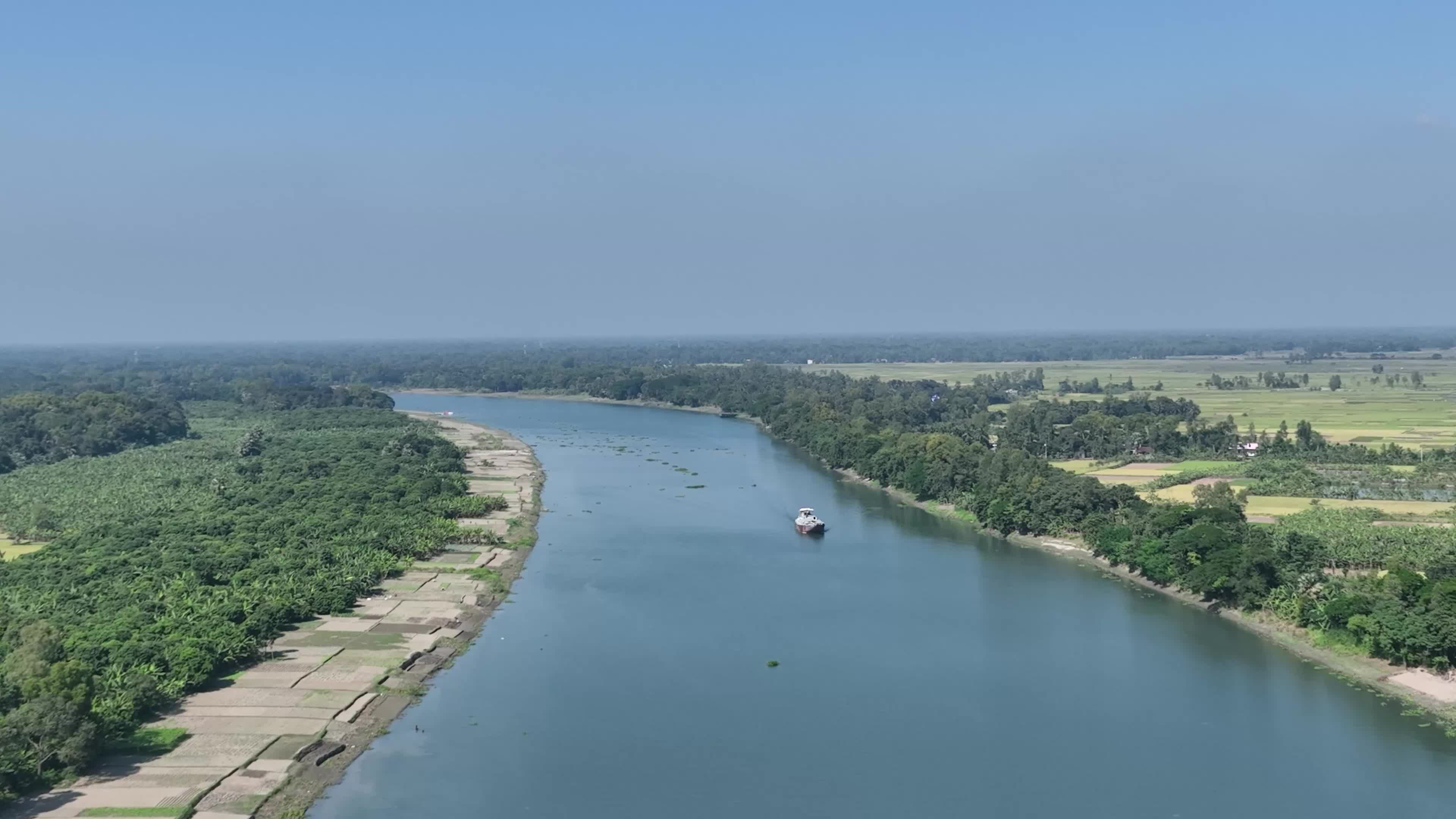 Scenic Aerial View of Balu River Bangladesh Free Stock Video Footage ...