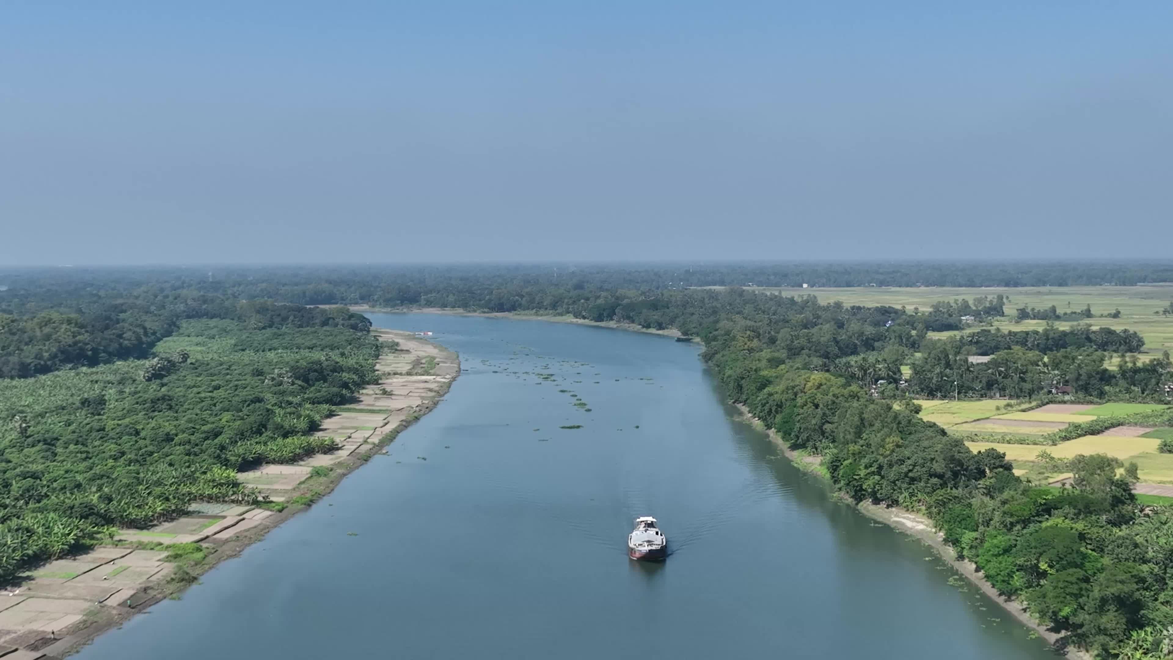 Scenic Aerial View of Balu River in Bangladesh Free Stock Video Footage ...