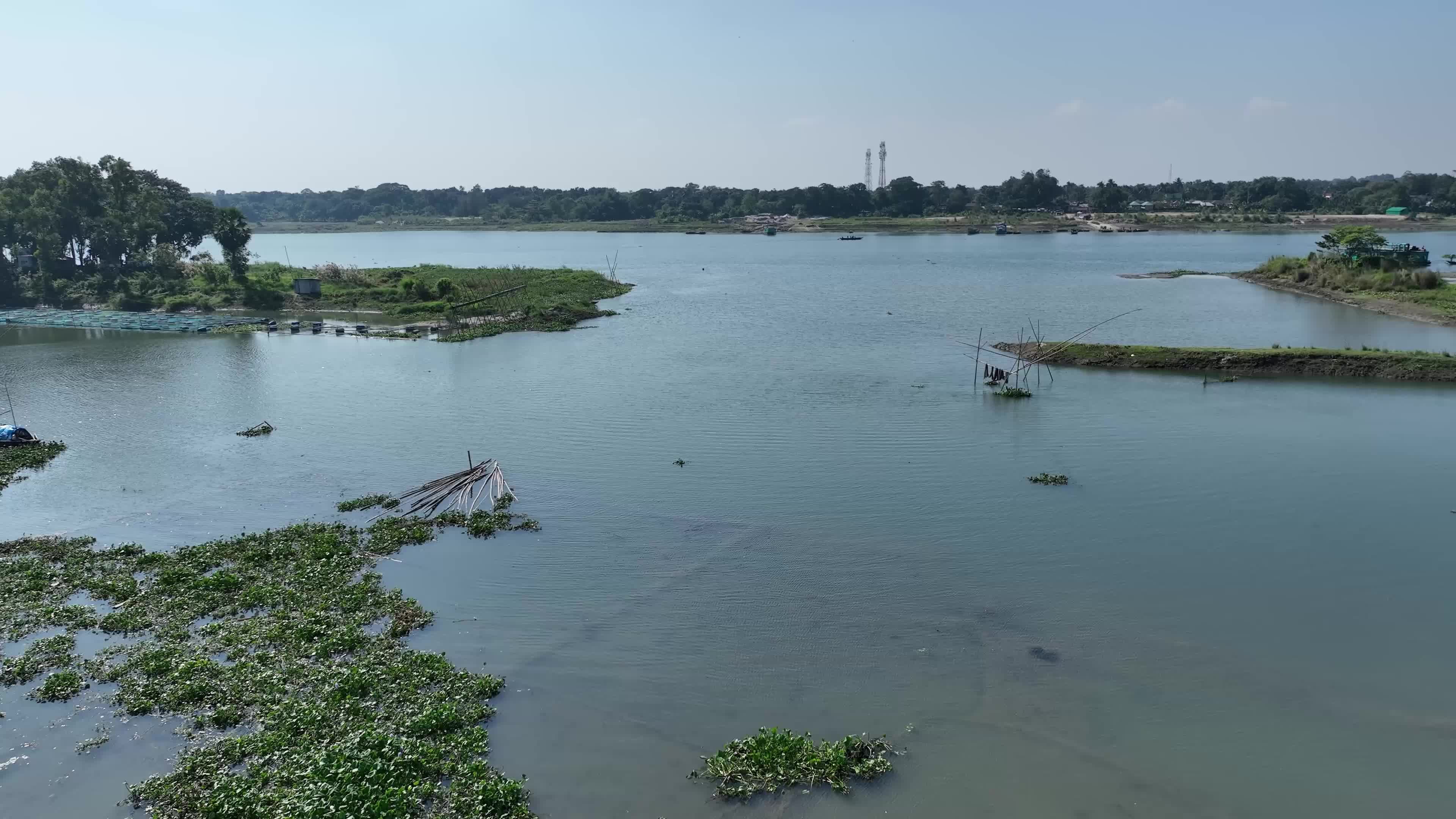 Scenic Balu River Flowing Through Bangladesh Free Stock Video Footage ...