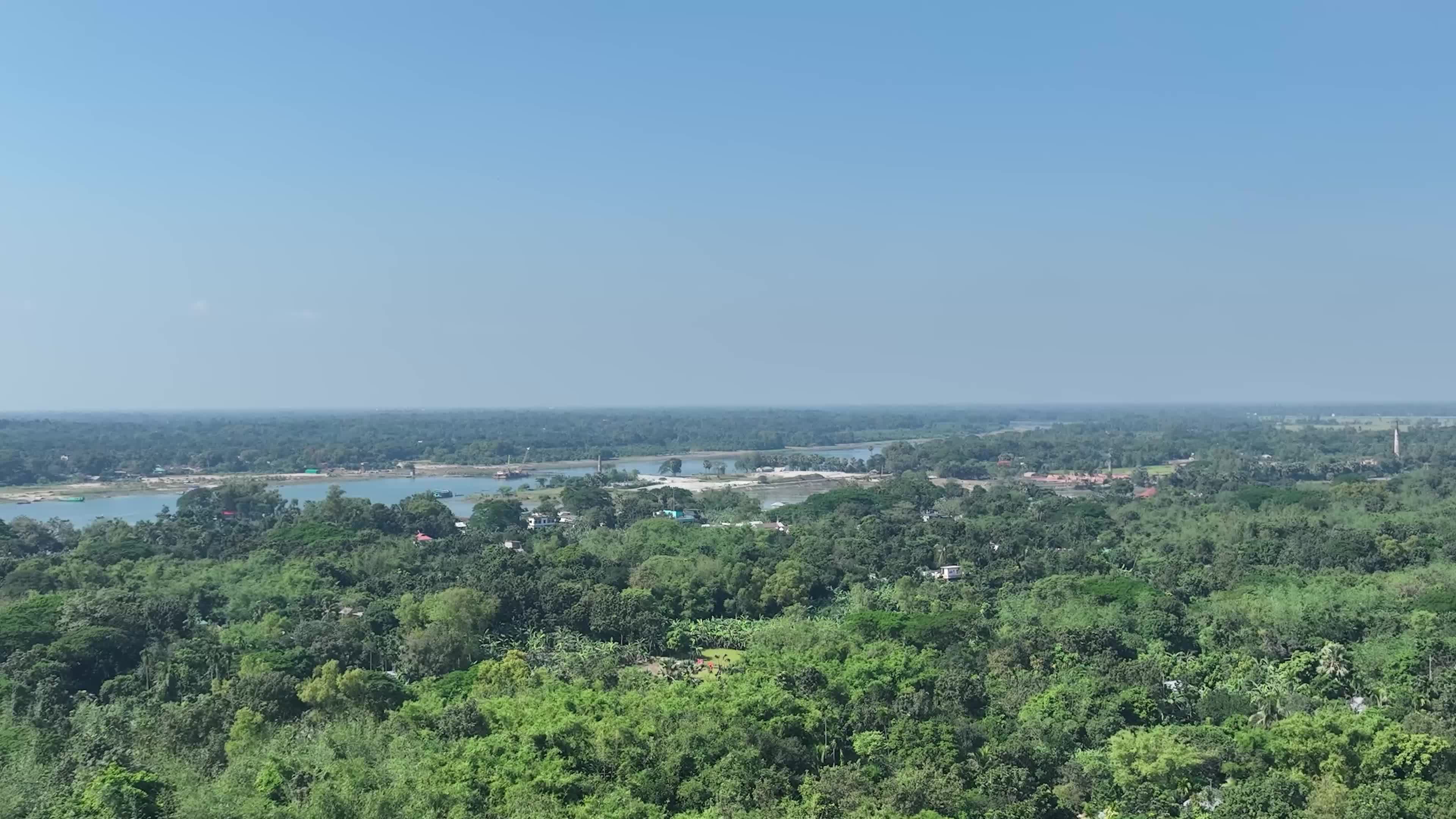 Scenic Aerial View of Verdant Bangladeshi Landscape Free Stock Video ...