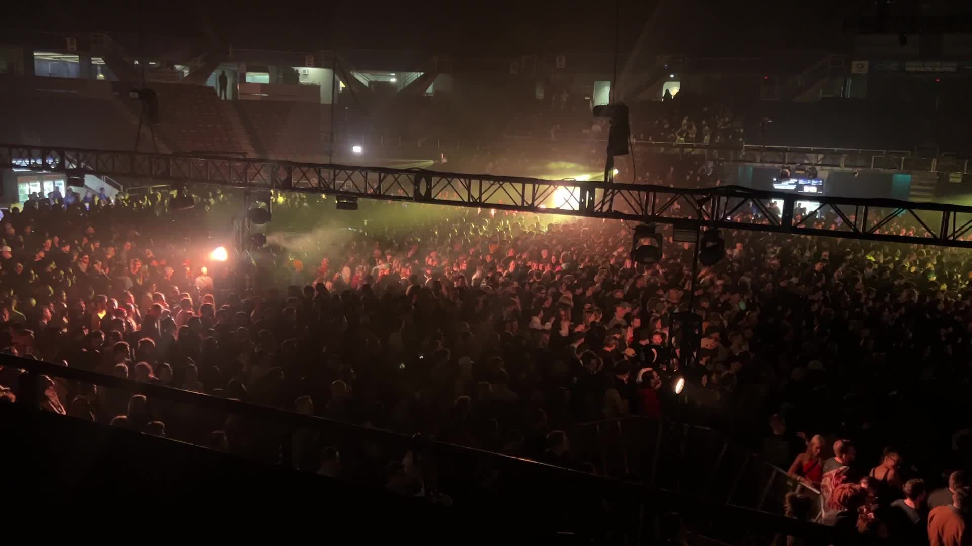 Energetic Nighttime Concert Crowd Excitement Free Stock Video Footage ...