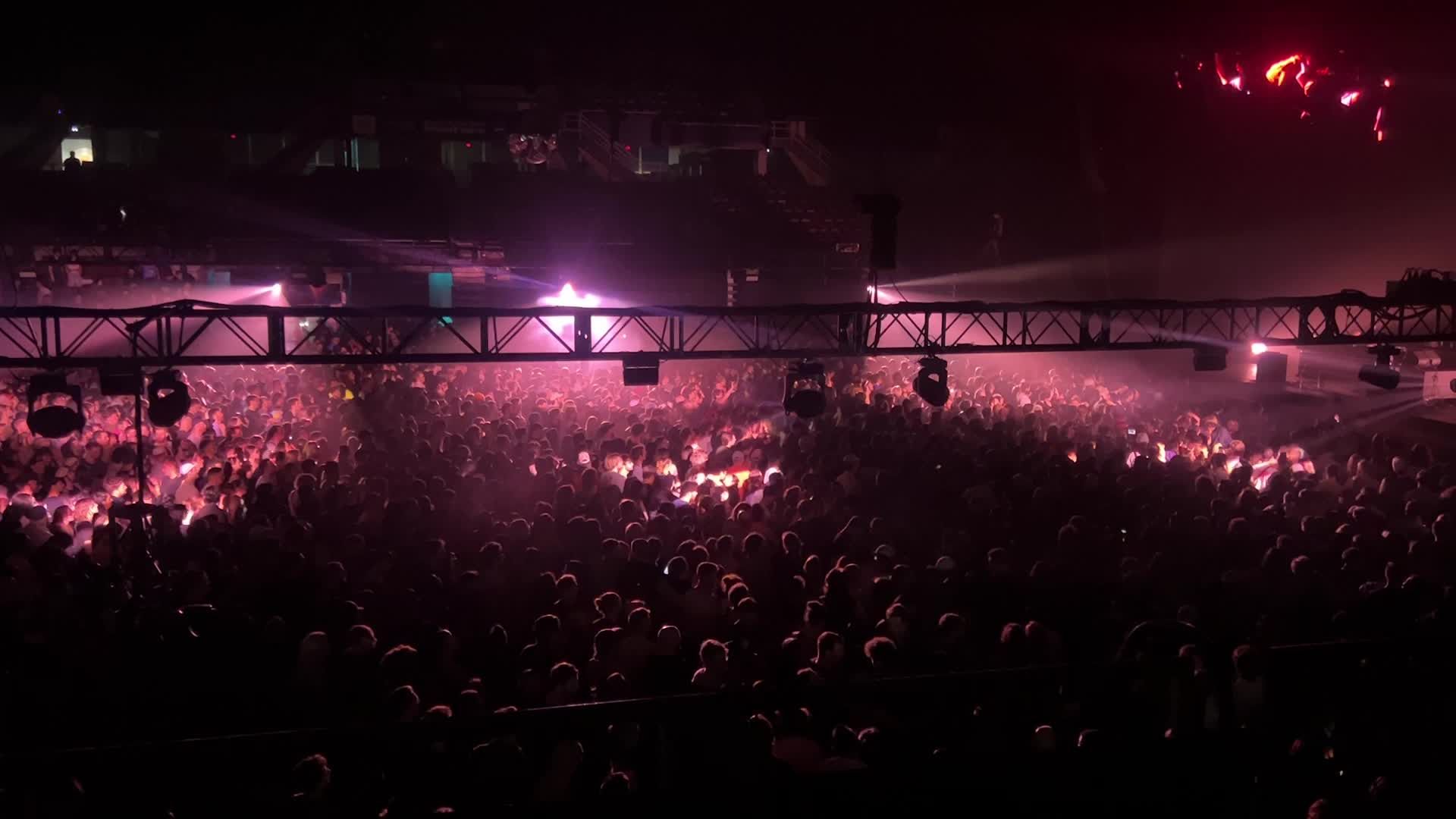 Vibrant Nightclub Crowd Under Neon Lights Free Stock Video Footage ...