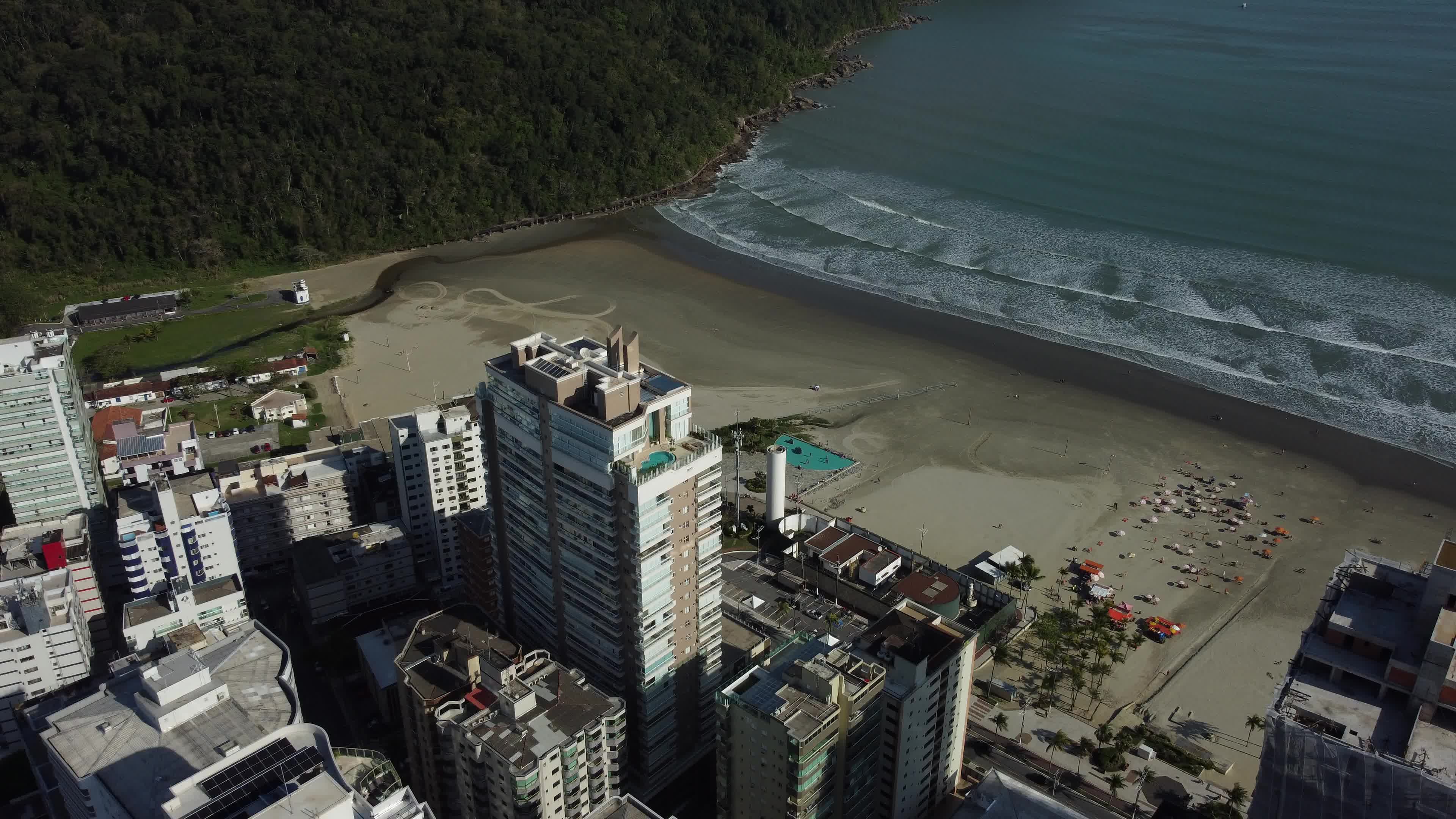 Aerial View of Beachfront Cityscape at Daytime Free Stock Video Footage ...