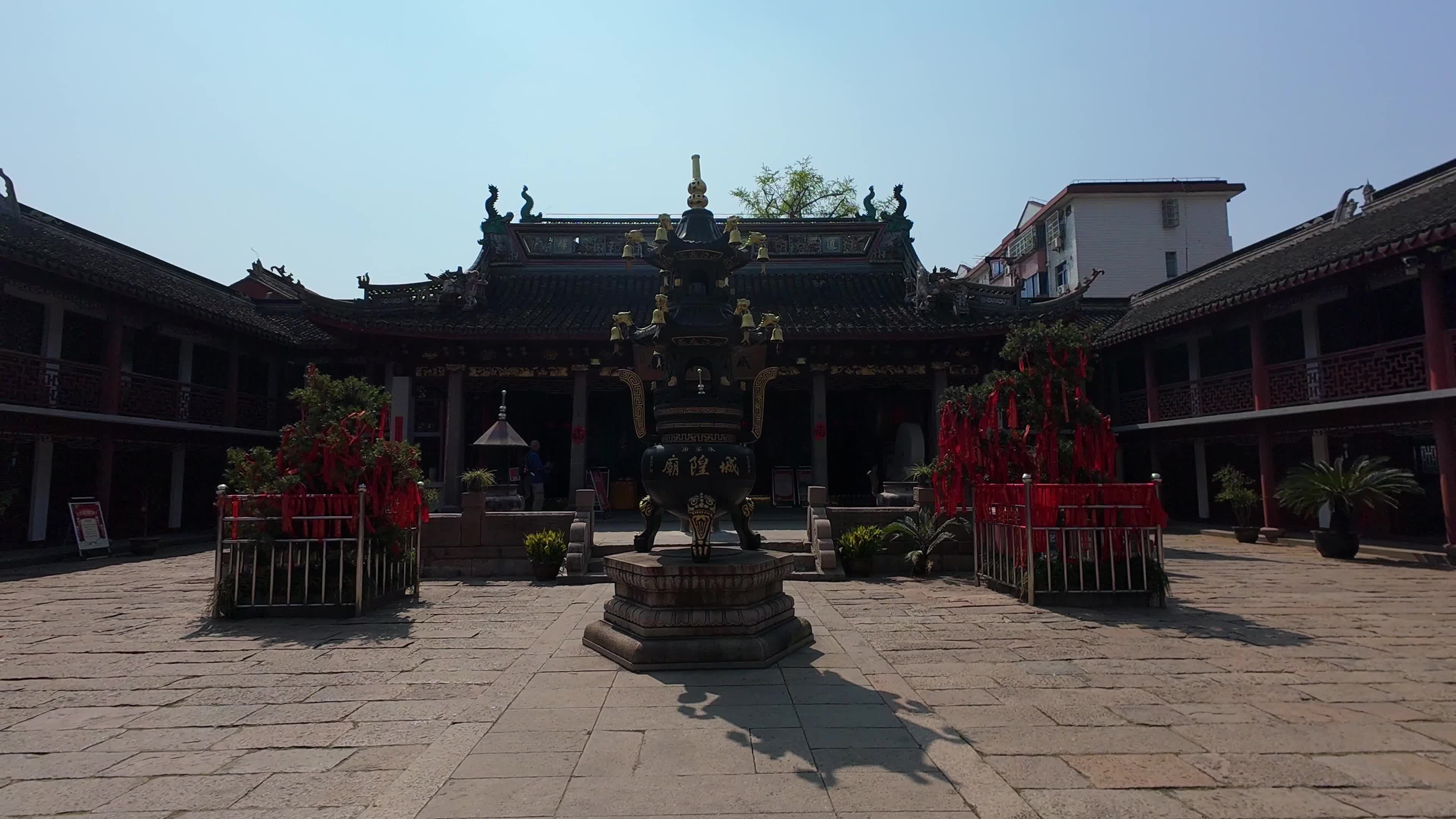Exploring a Historic Chinese Temple Courtyard Free Stock Video Footage ...