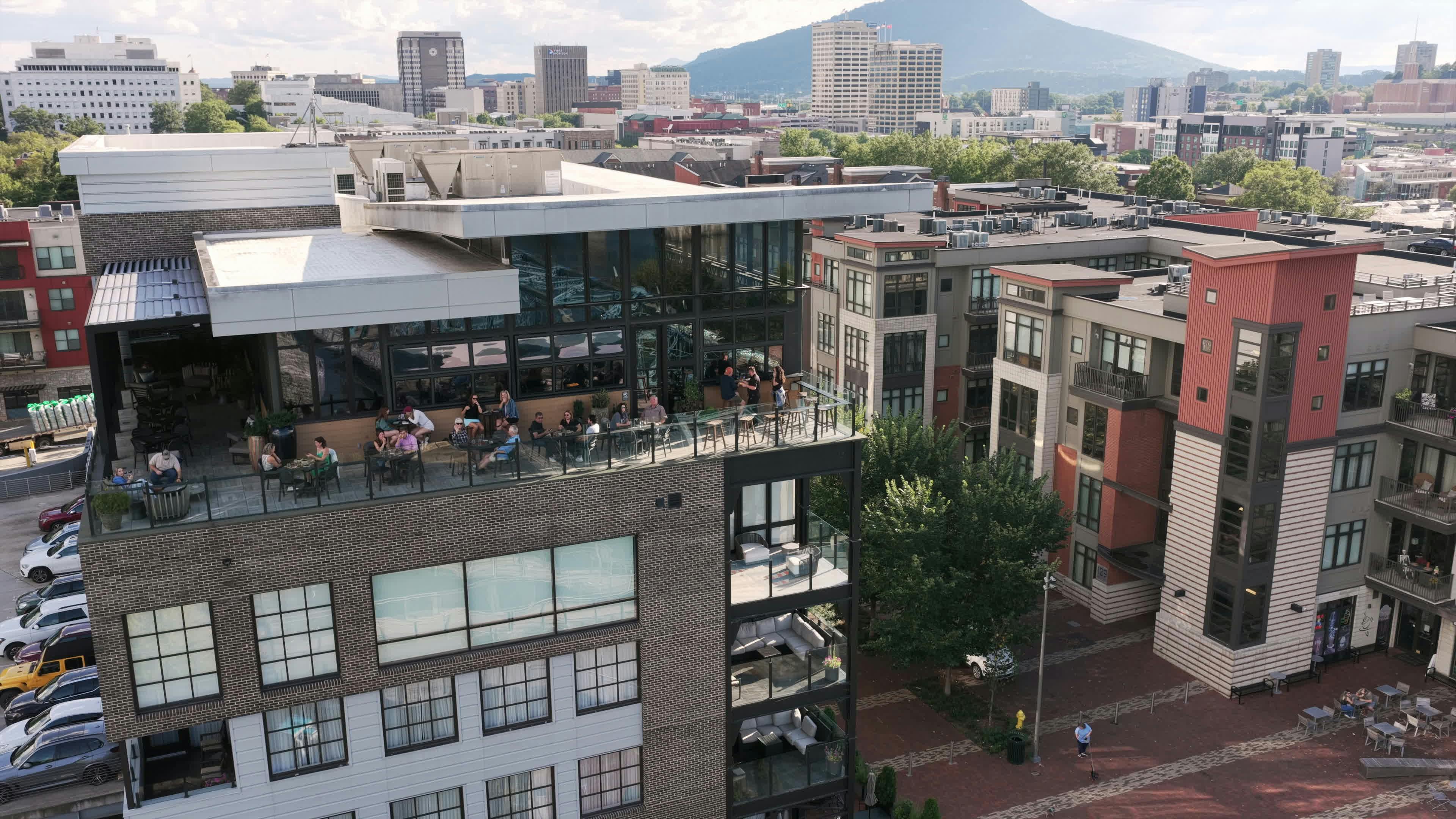 Rooftop Bar in Downtown Chattanooga Skyline View Free Stock Video Footage, Royalty-Free 4K & HD ...