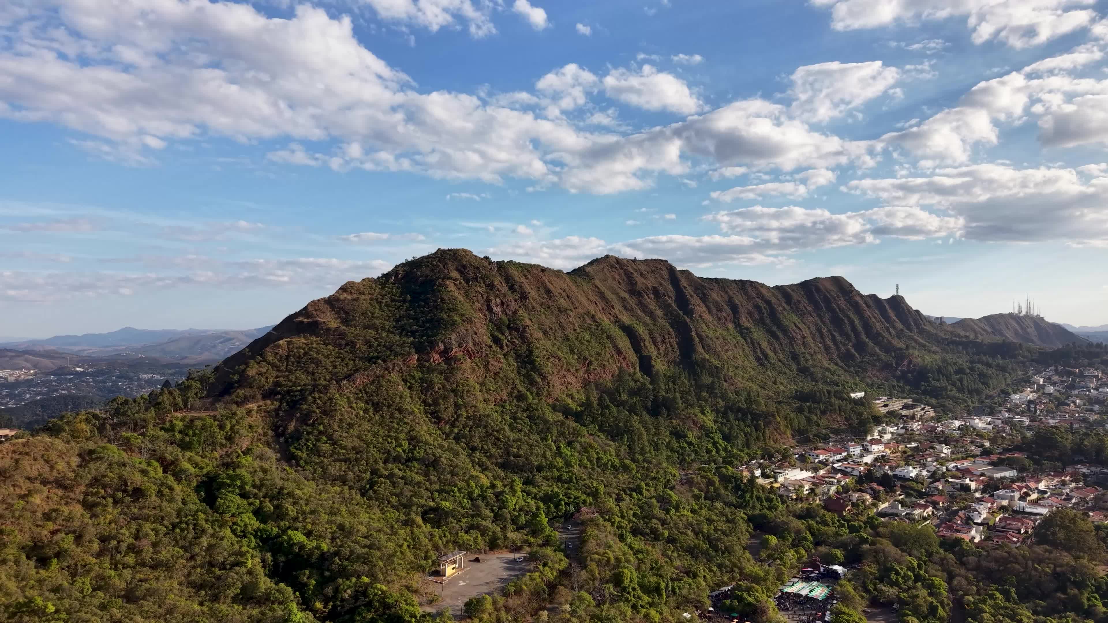 Serra do Curral Mountain Range Aerial View Free Stock Video Footage ...