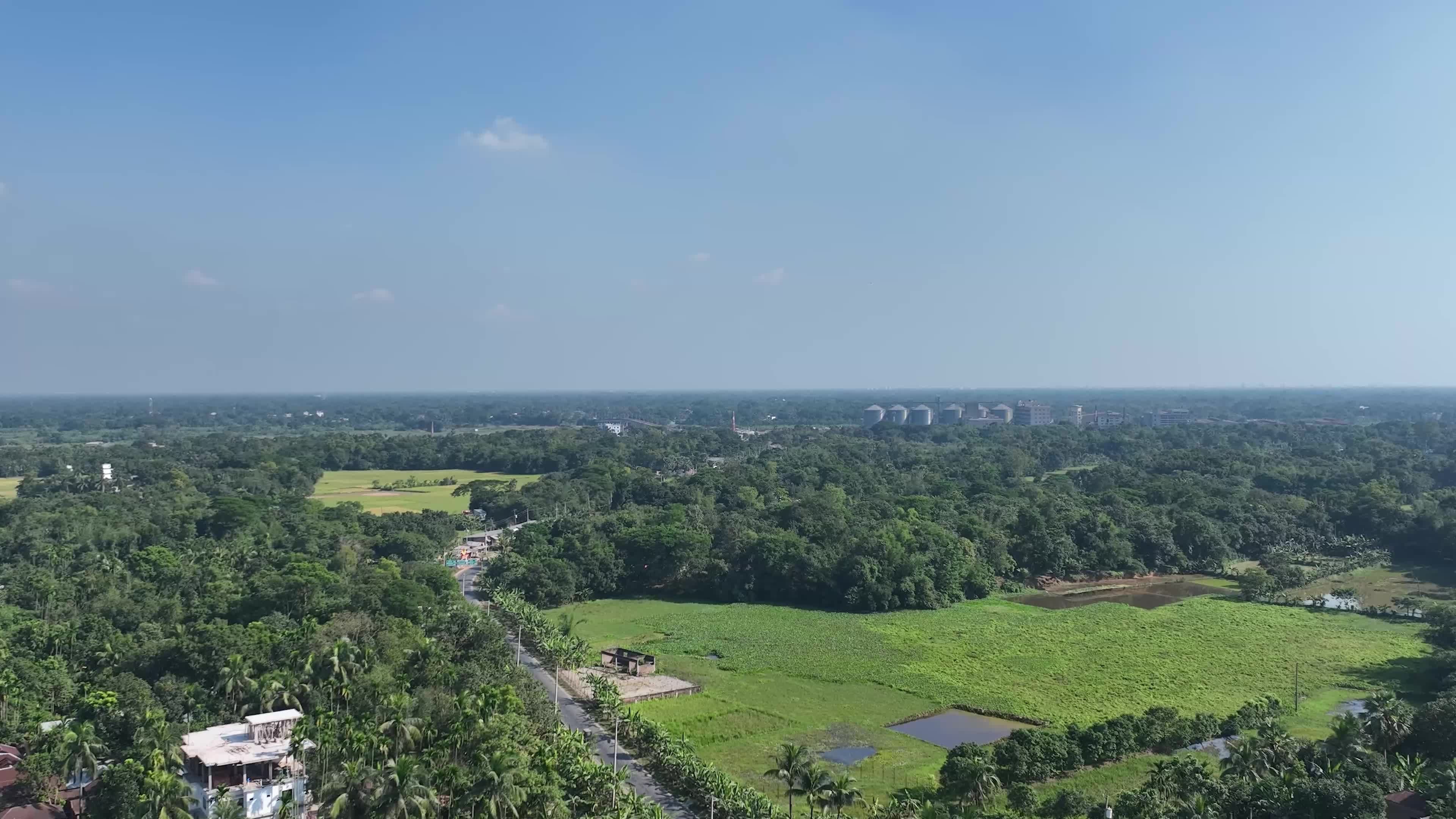 Aerial View of Serene Bangladeshi Countryside Free Stock Video Footage ...