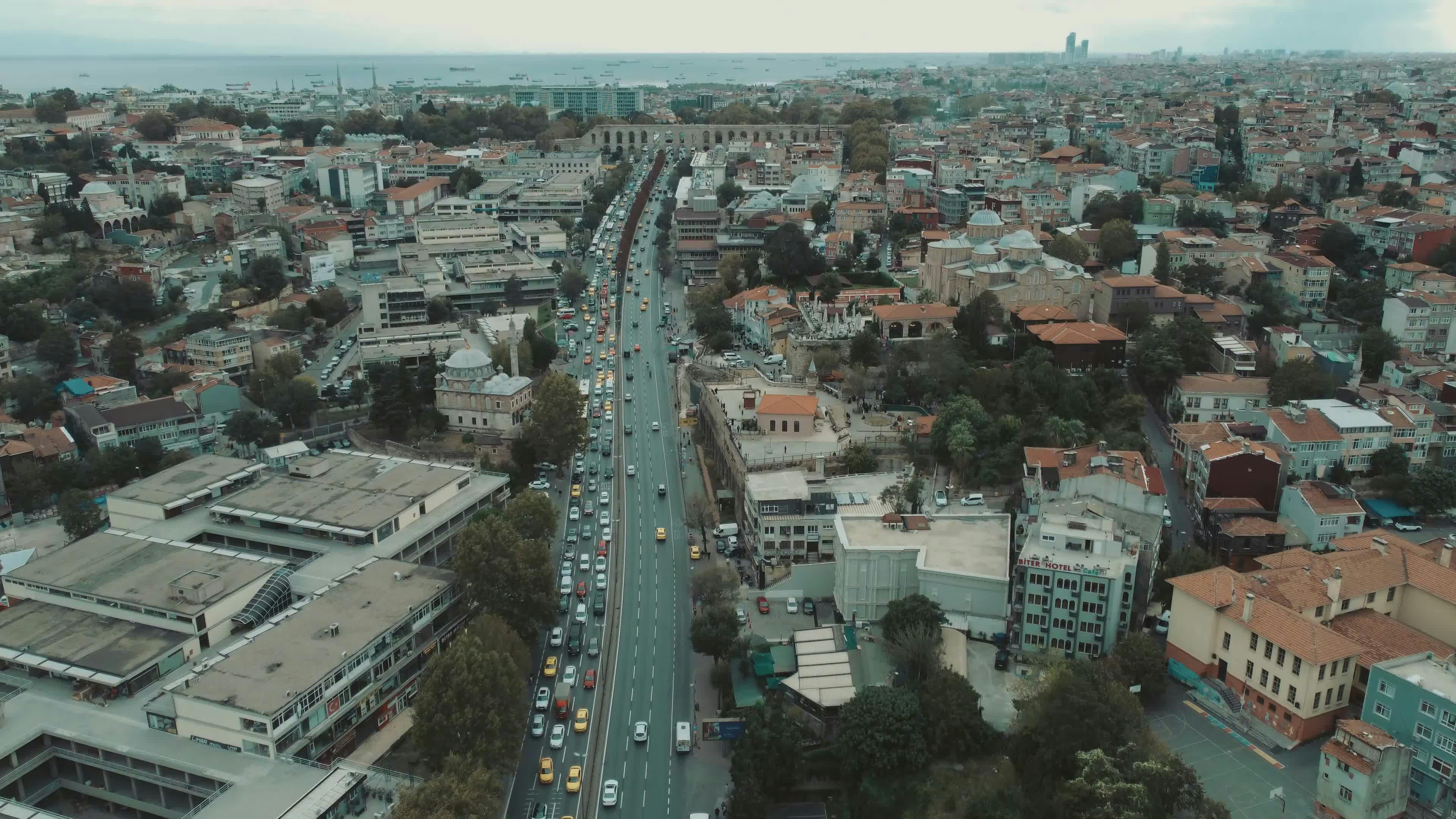Aerial View of Istanbul with Valens Aqueduct Free Stock Video Footage, Royalty-Free 4K & HD ...