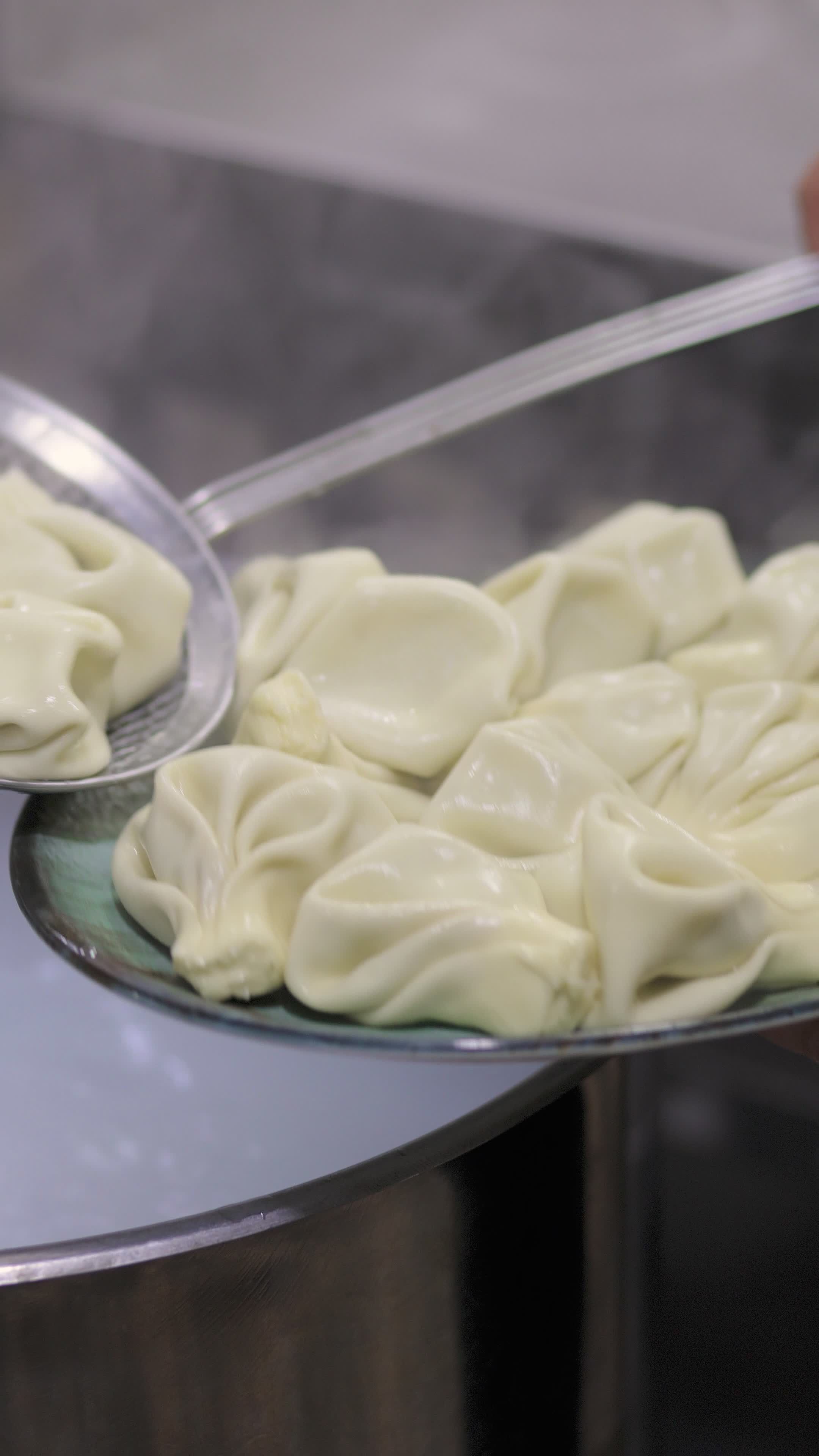 Steaming Chinese Dumplings in a Kitchen Free Stock Video Footage ...