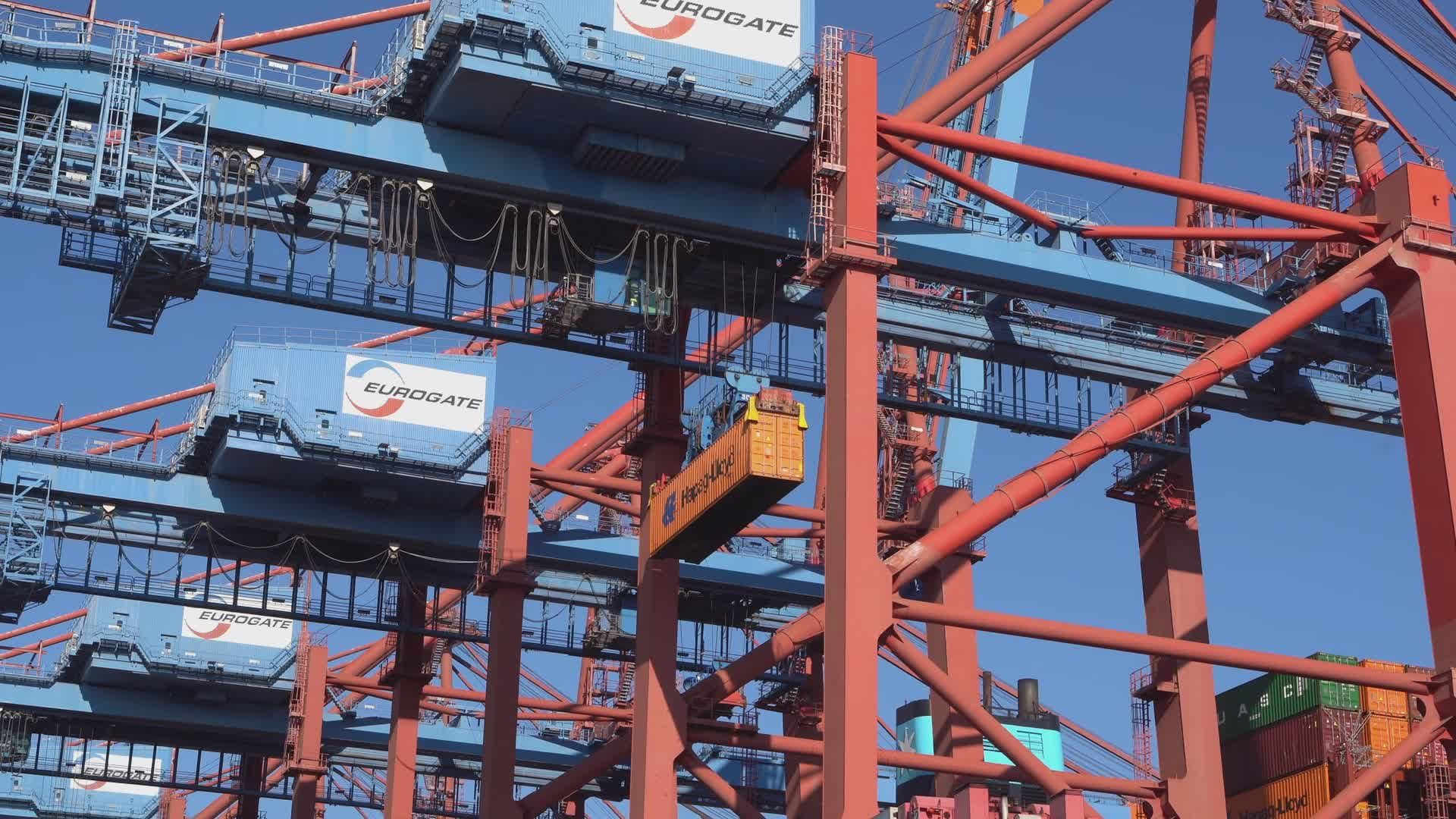 Efficient Container Handling at Melbourne Port Free Stock Video Footage ...