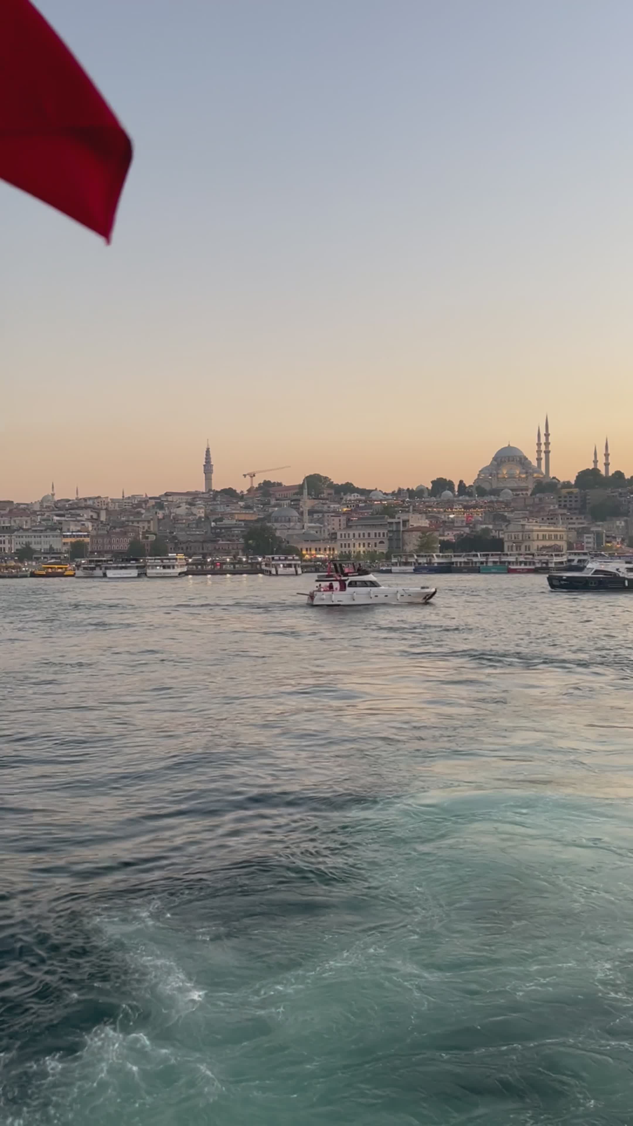 Scenic Istanbul Bosphorus Waterfront at Sunset Free Stock Video Footage ...