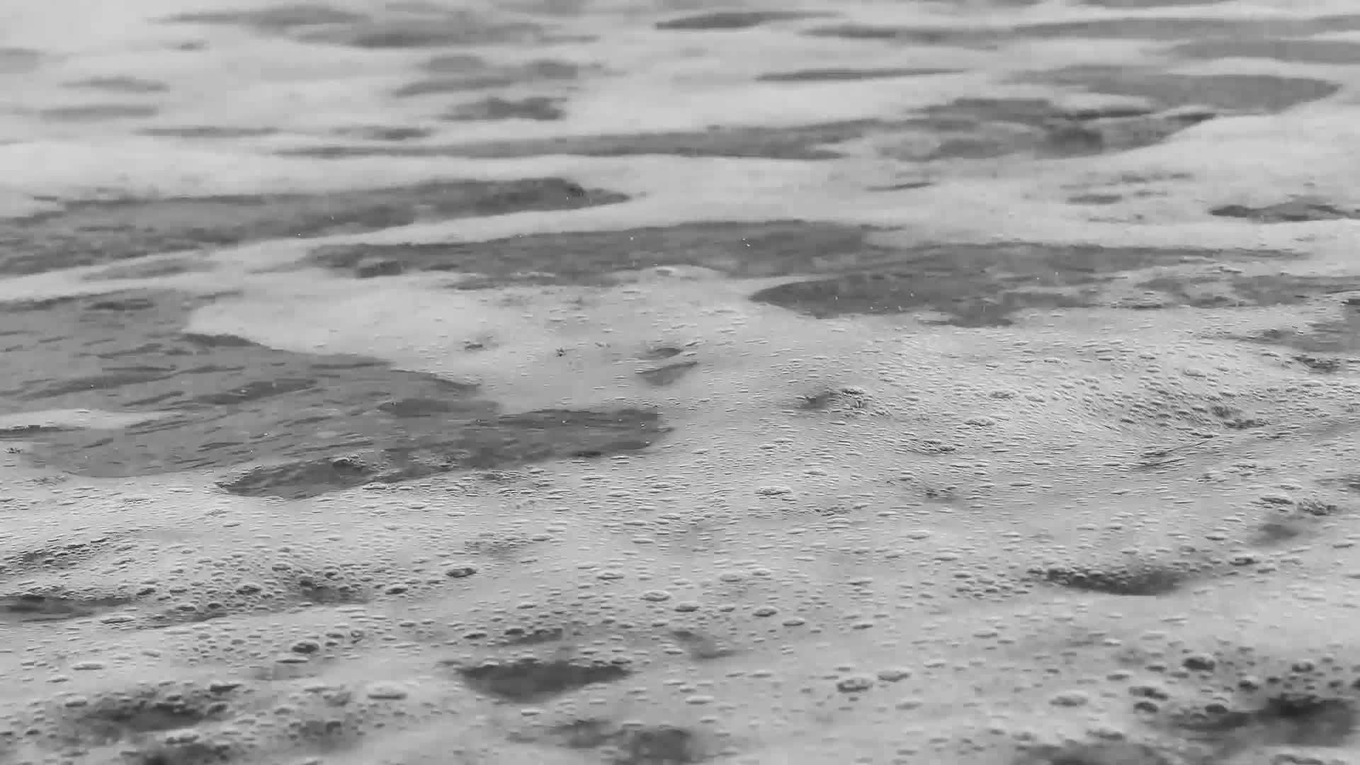 Calming Black and White Ocean Waves at Shore Free Stock Video Footage ...