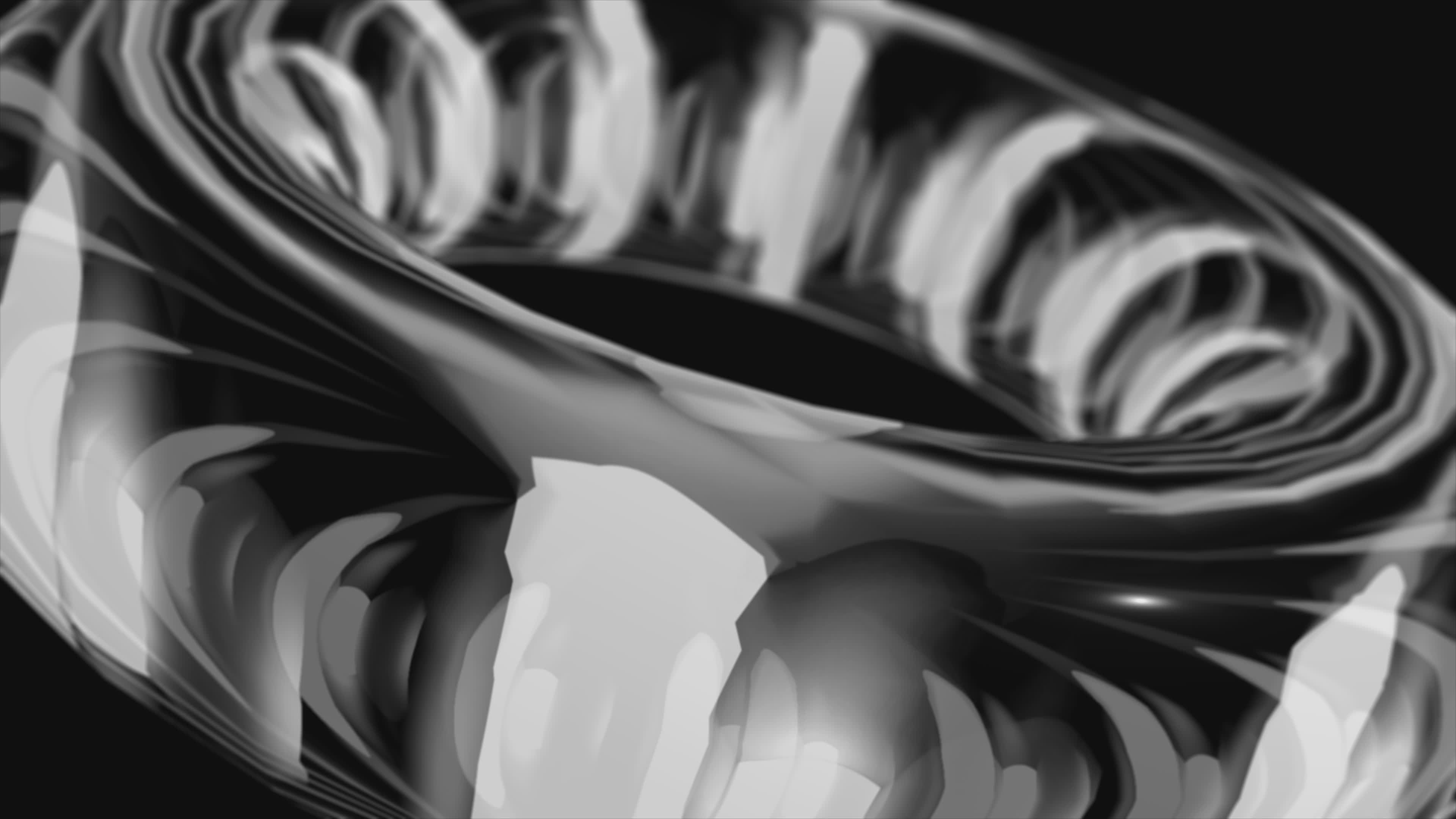 Futuristic Black and White Torus Animation Free Stock Video Footage ...