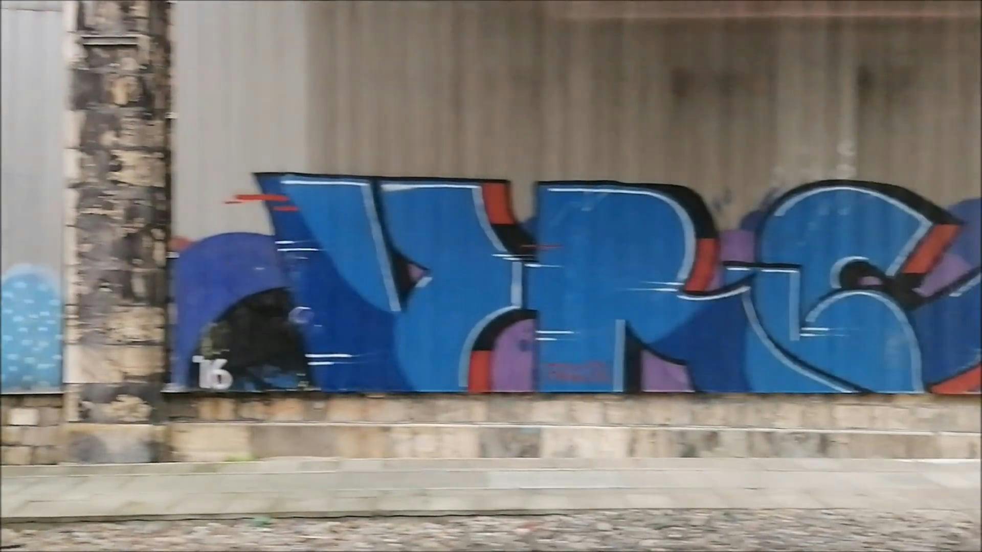 Street Graffiti On The Railroad Walls · Free Stock Video