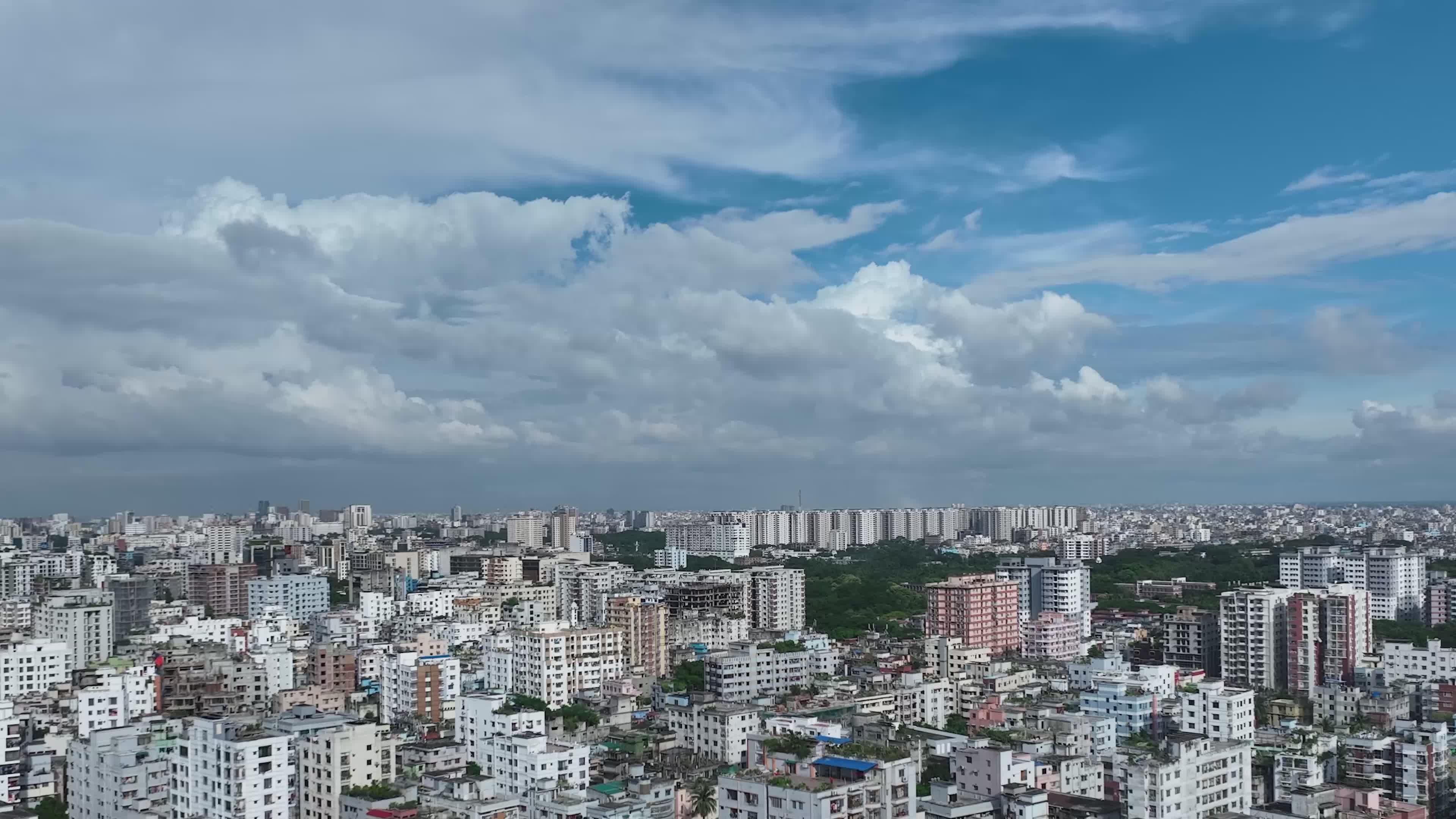 4K Aerial View of Dhaka City Skyline Free Stock Video Footage, Royalty ...