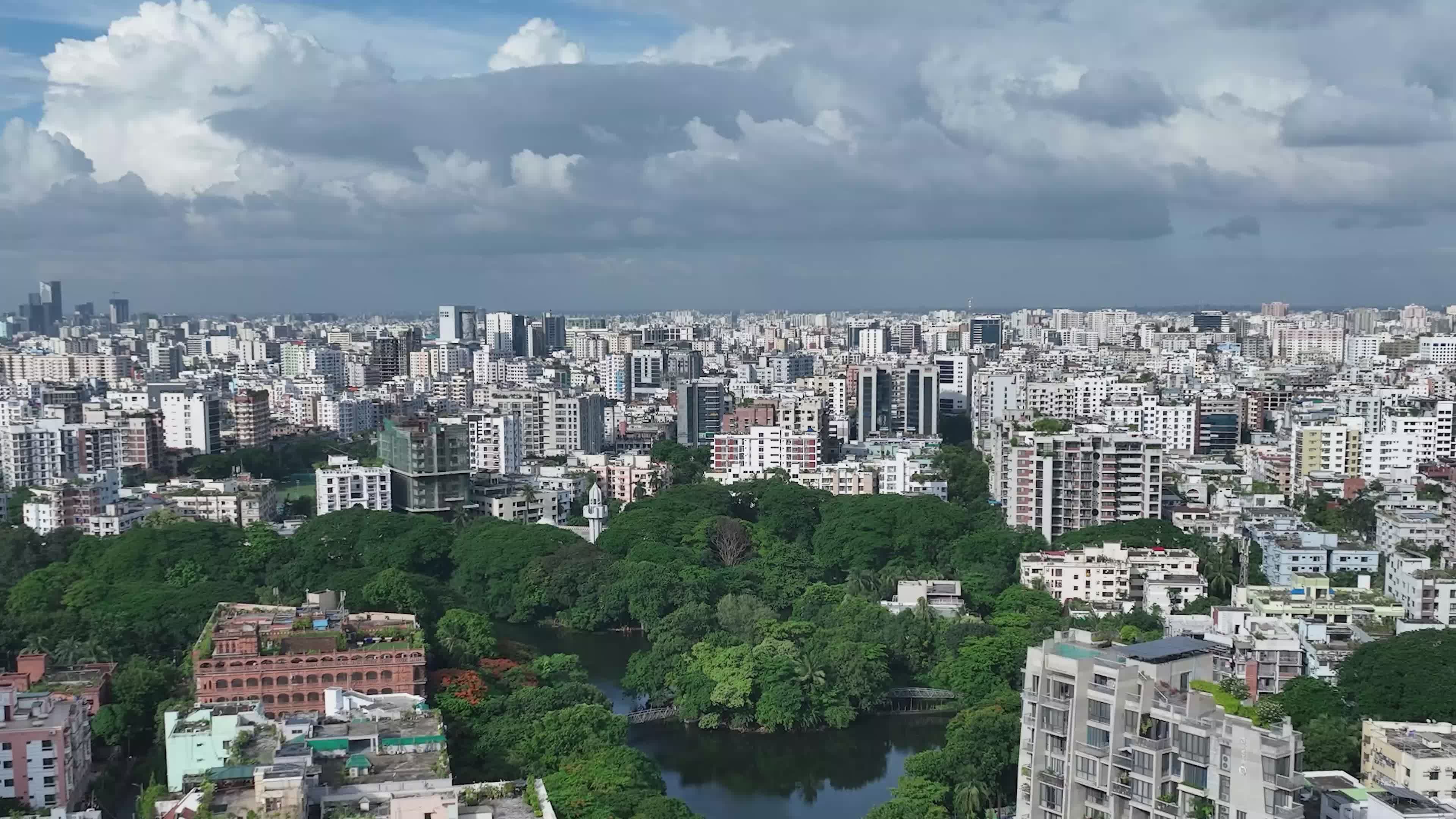 Stunning Aerial View of Dhaka Cityscape Free Stock Video Footage ...