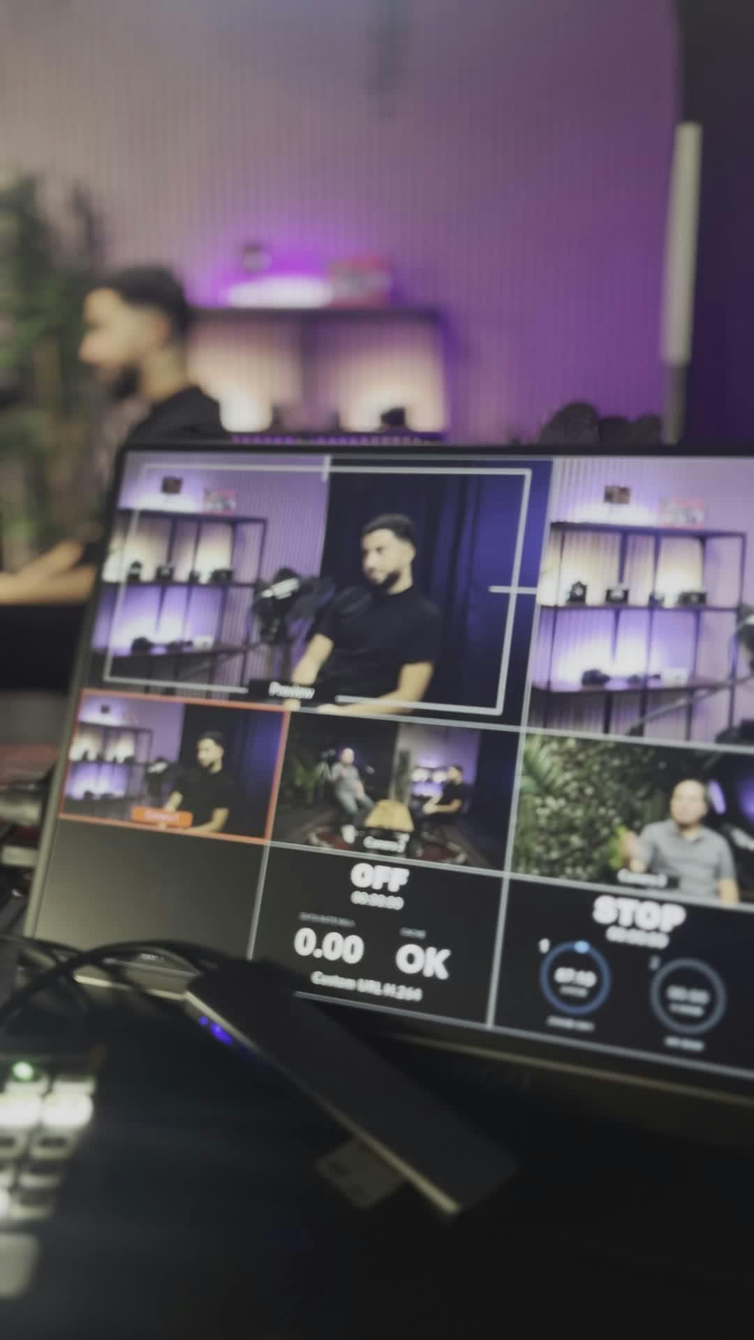Professional Podcast Studio Setup and Recording Free Stock Video ...